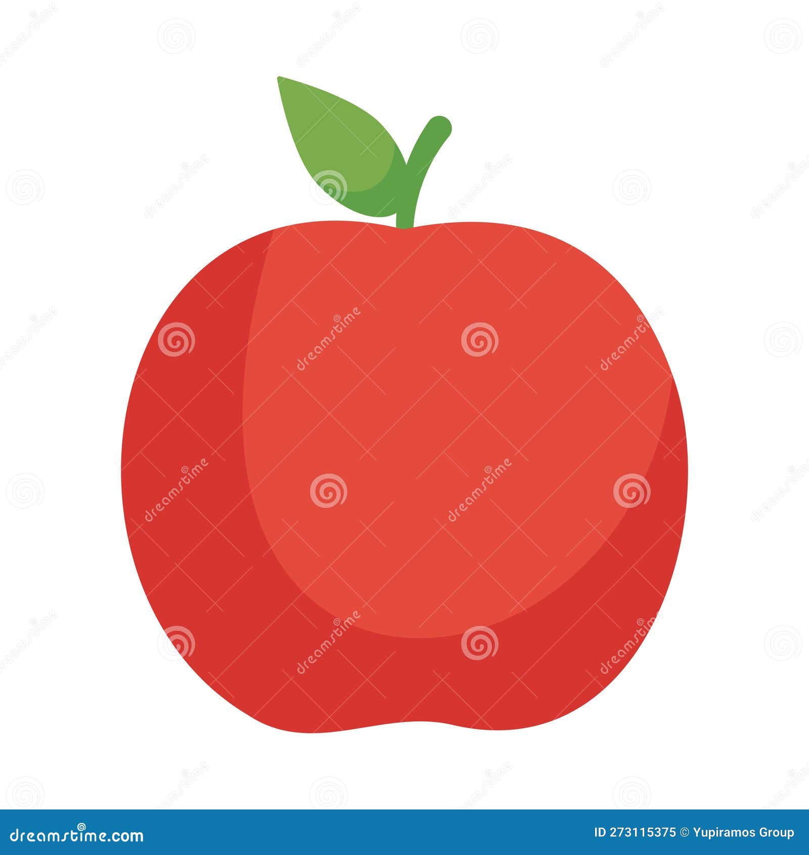 Red apple icon stock vector. Illustration of fruit, fresh - 273115375