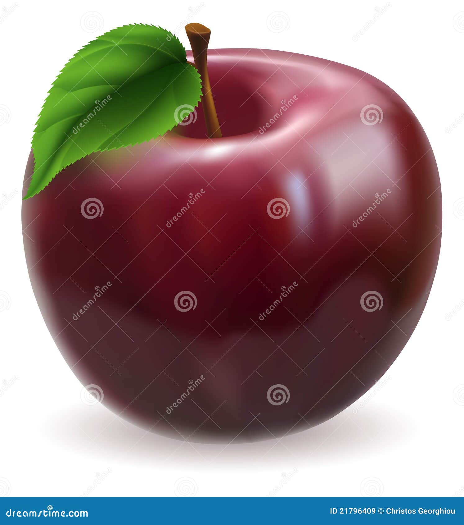 Red apple illustration stock vector. Illustration of agriculture - 21796409