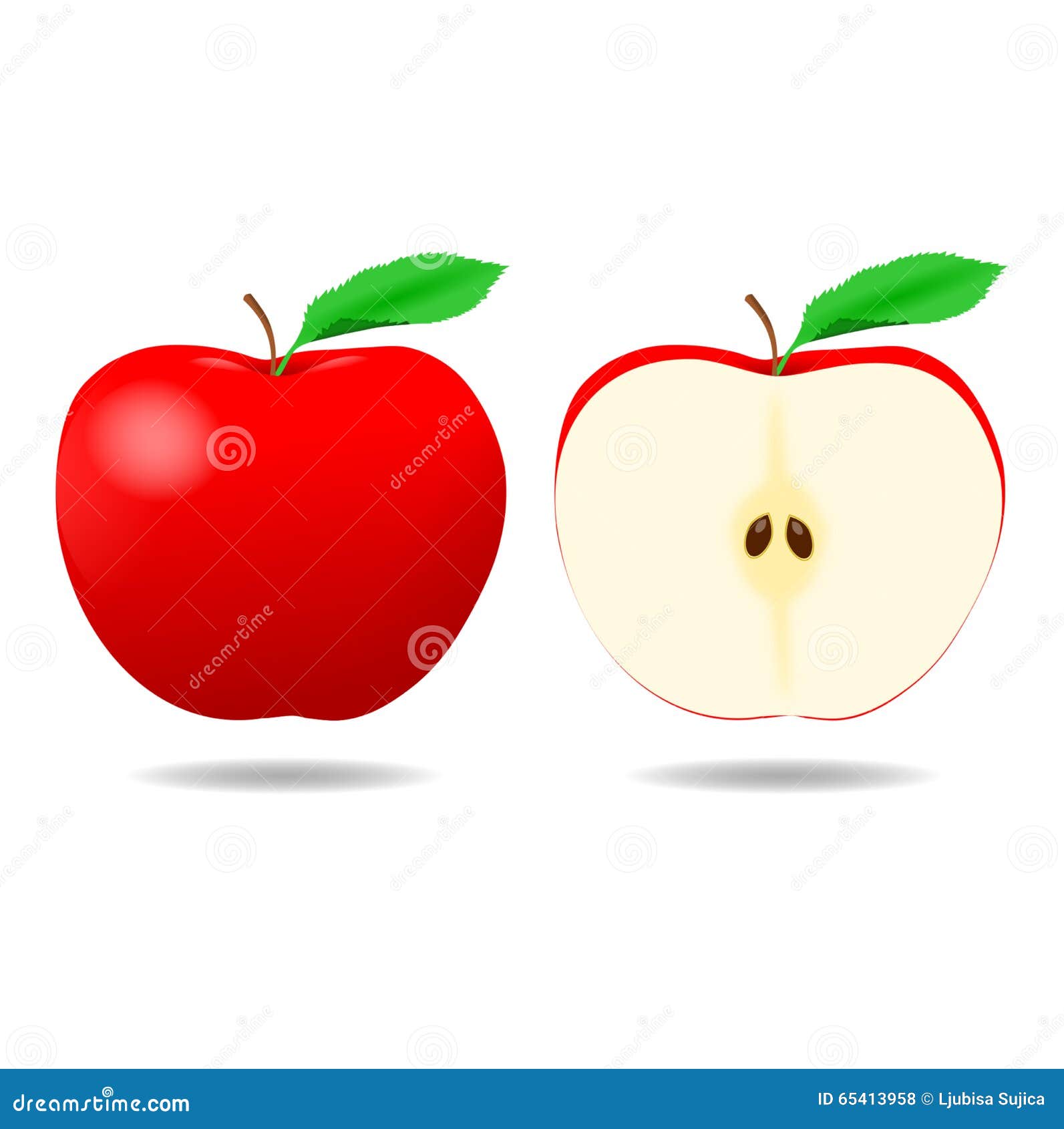 Red Apple - Illustration stock vector. Illustration of icon - 65413958