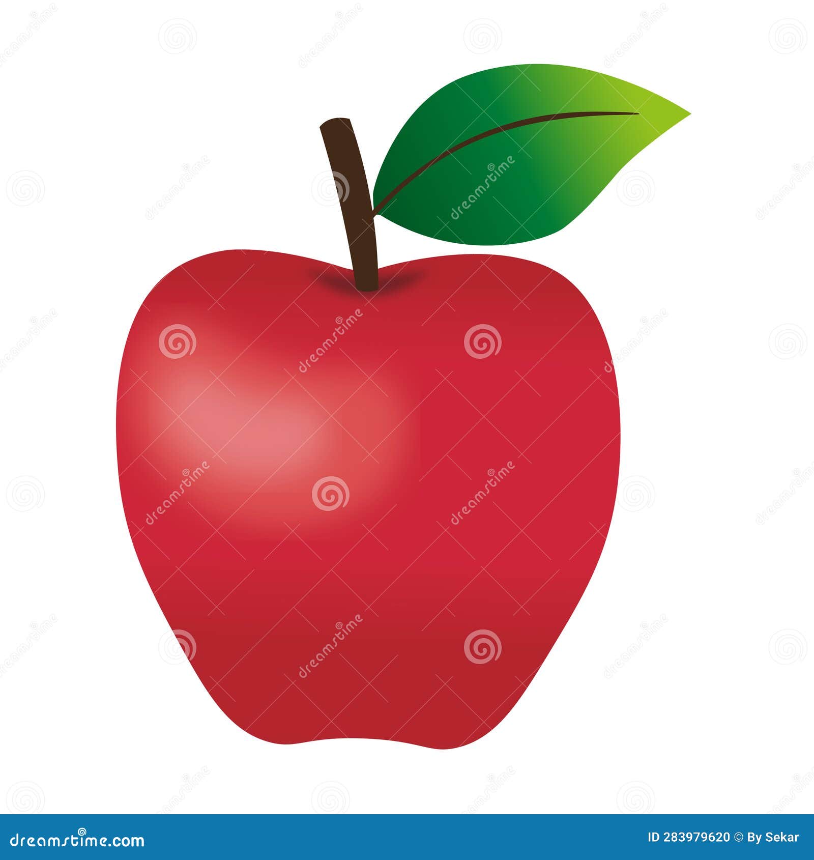 Red Apple Illustration Vector Tropical Fruit Stock Vector ...