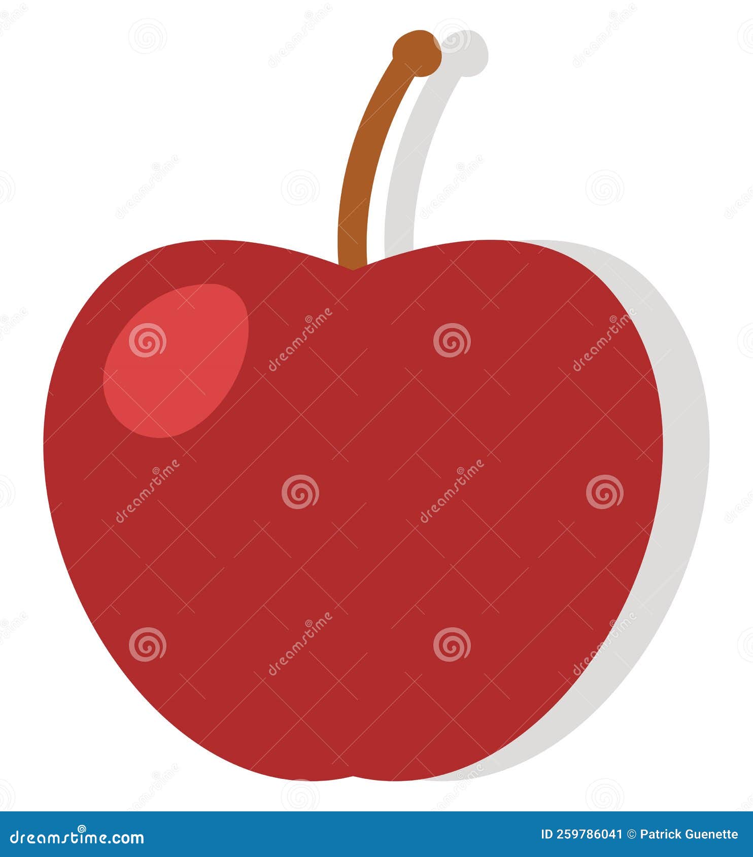 Red apple, icon stock vector. Illustration of tasty - 259786041