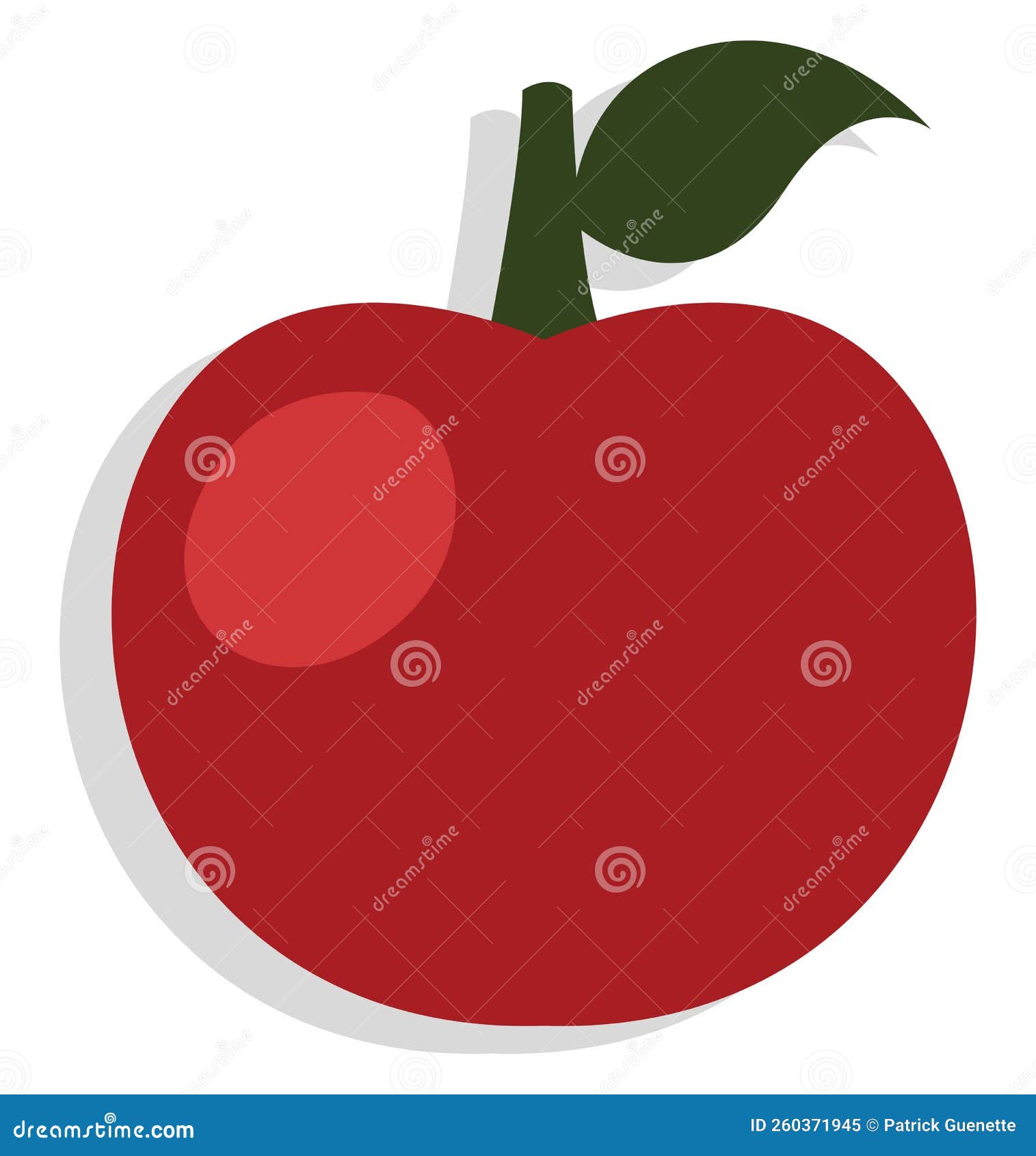 Red apple, icon stock vector. Illustration of sign, healthy - 260371945