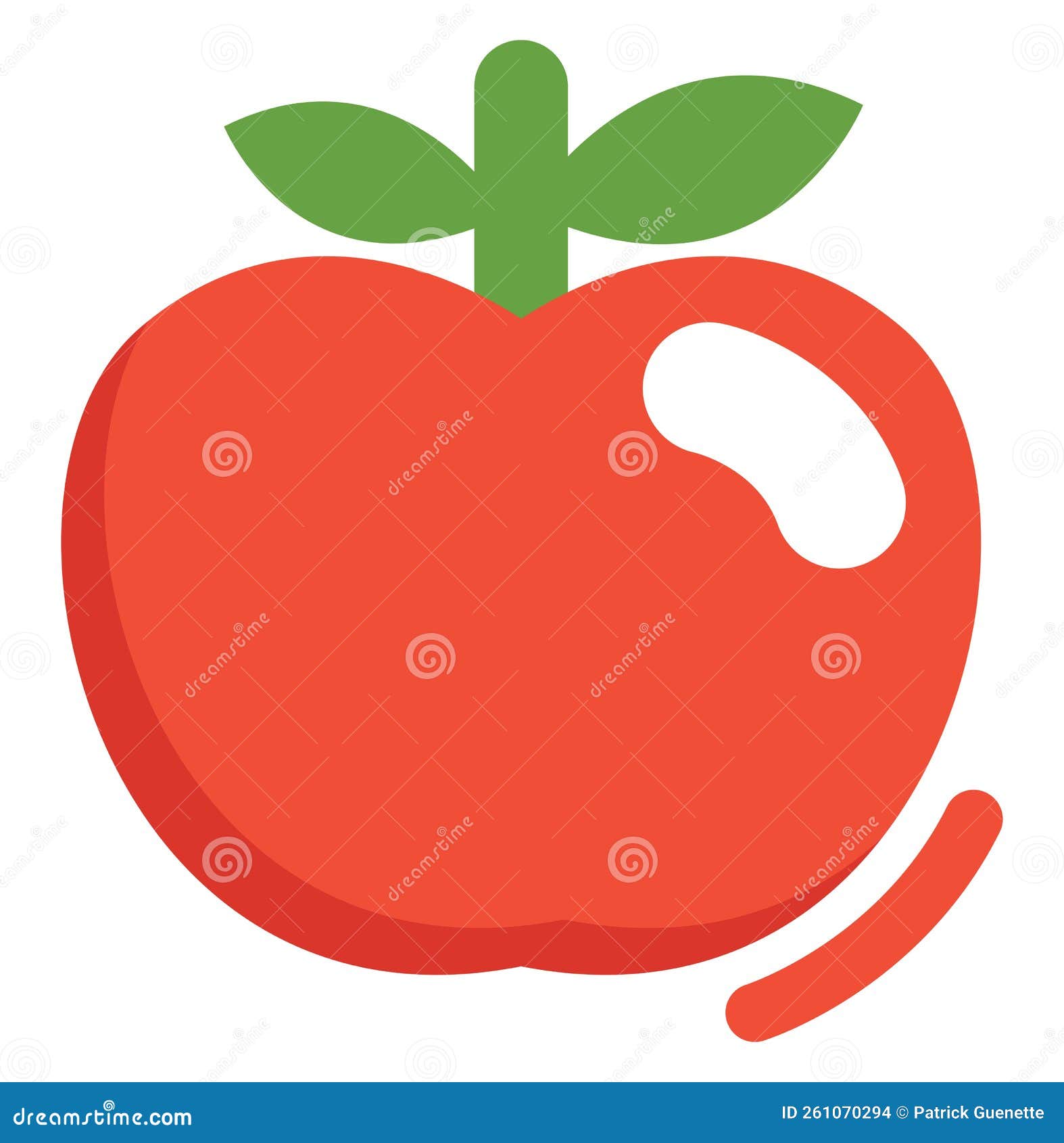 Red apple, icon stock vector. Illustration of graphic - 261070294