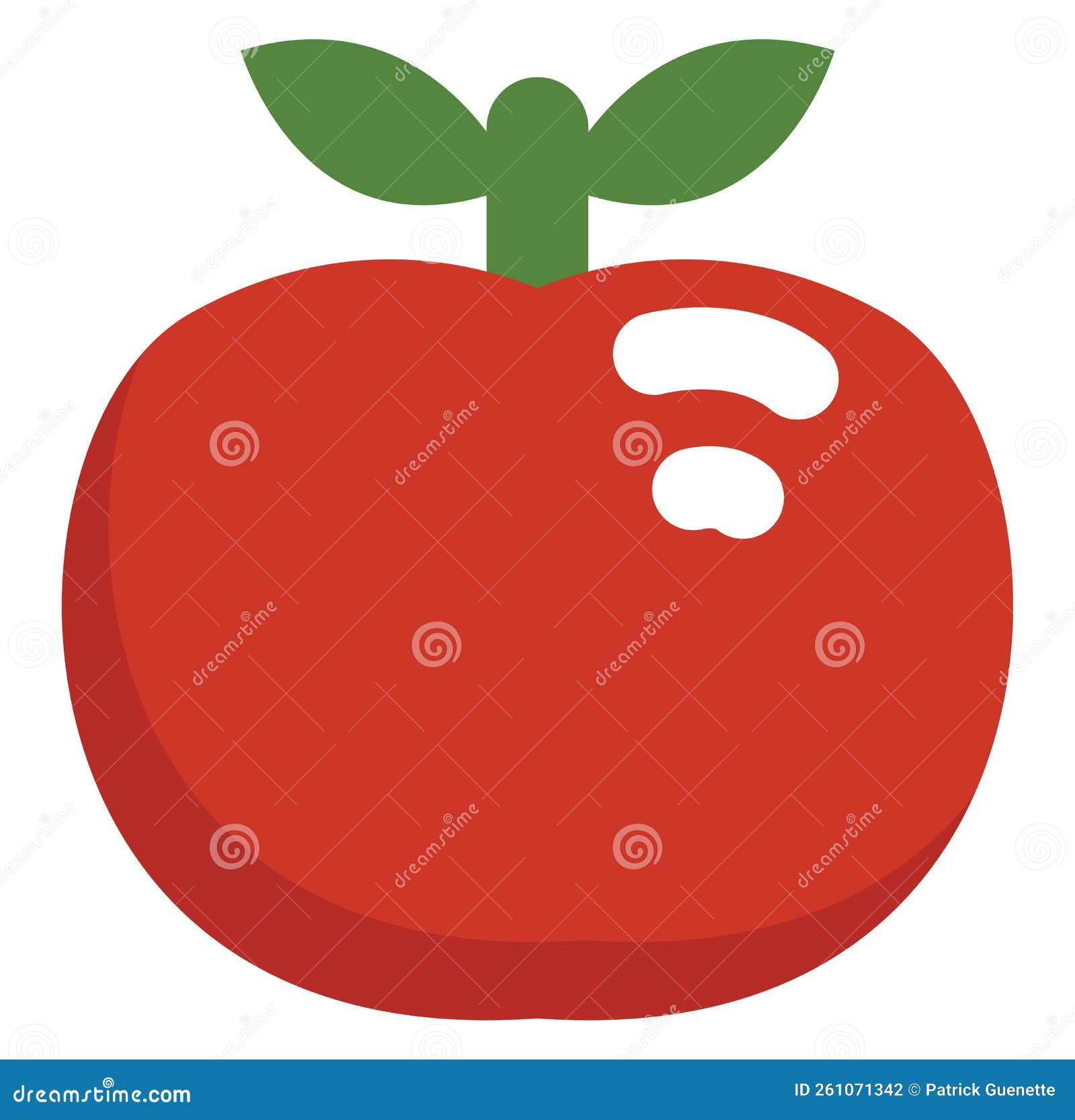 Red apple, icon stock vector. Illustration of design - 261071342