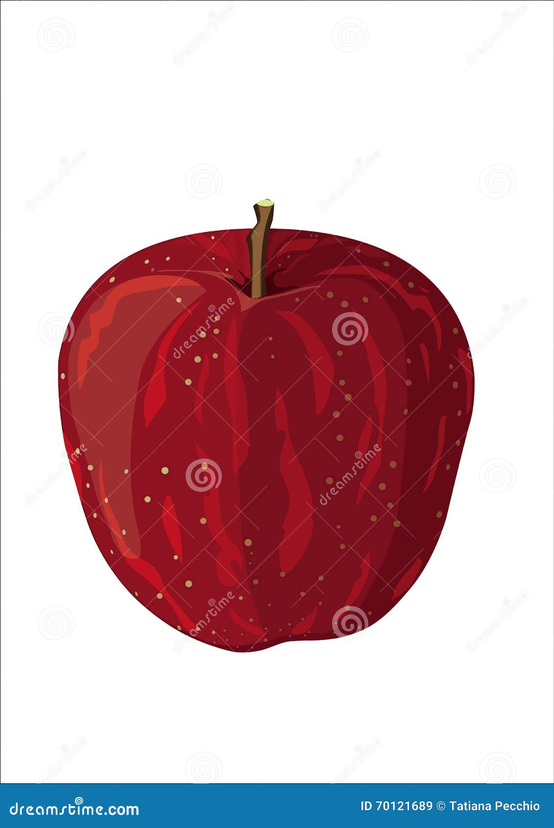 Red Apple stock illustration. Illustration of sweet, apple - 70121689