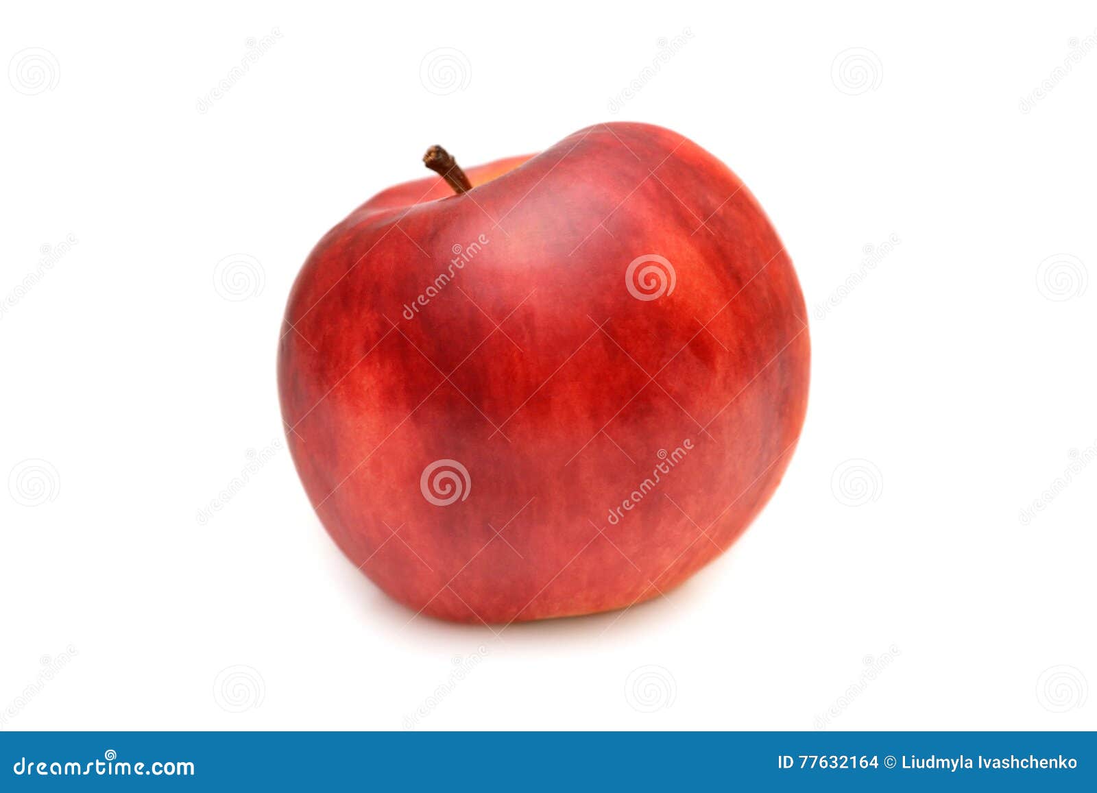 Red Apple Isolated, Natural Texture Stock Photo - Image of delicious ...