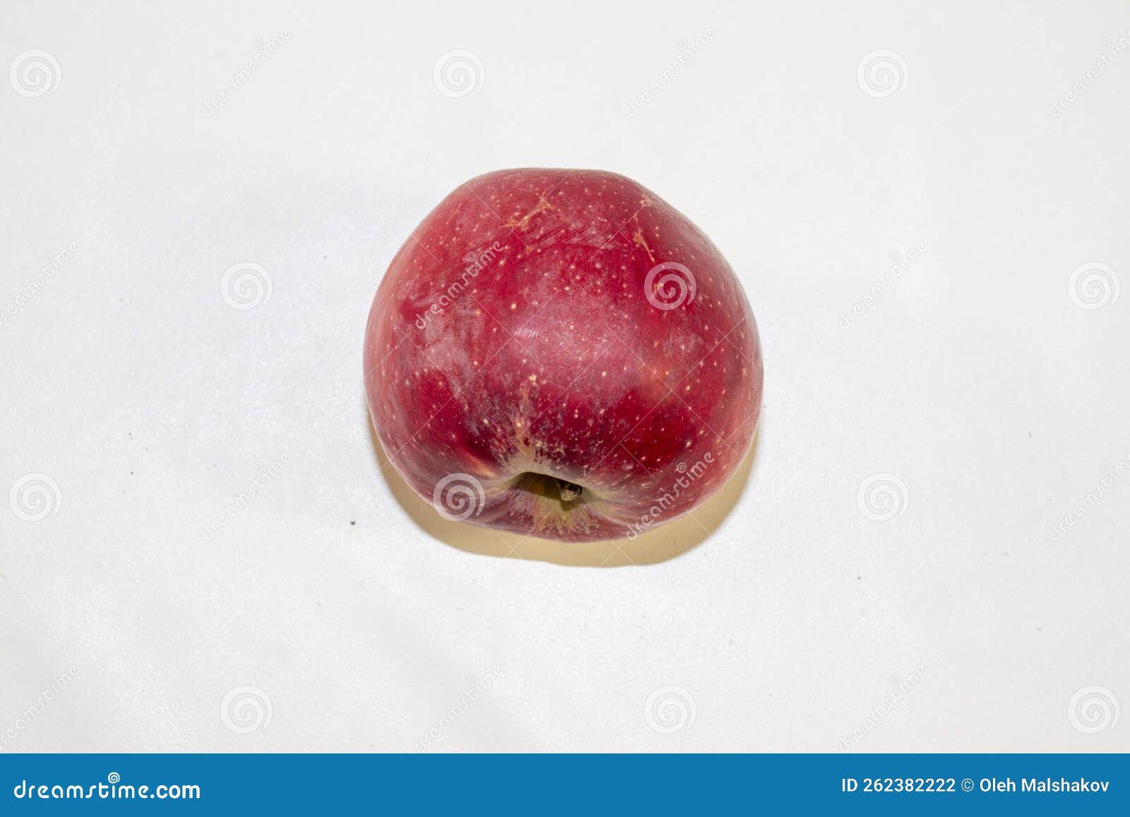 Red apple on white. stock photo. Image of green, vegetarian - 262382222