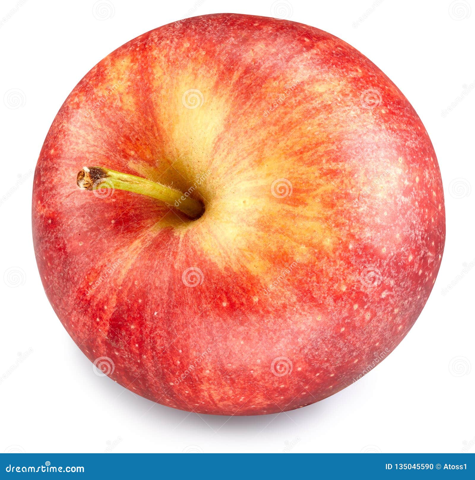 Red Apple Isolated on White Stock Photo - Image of fresh, waterdrop ...