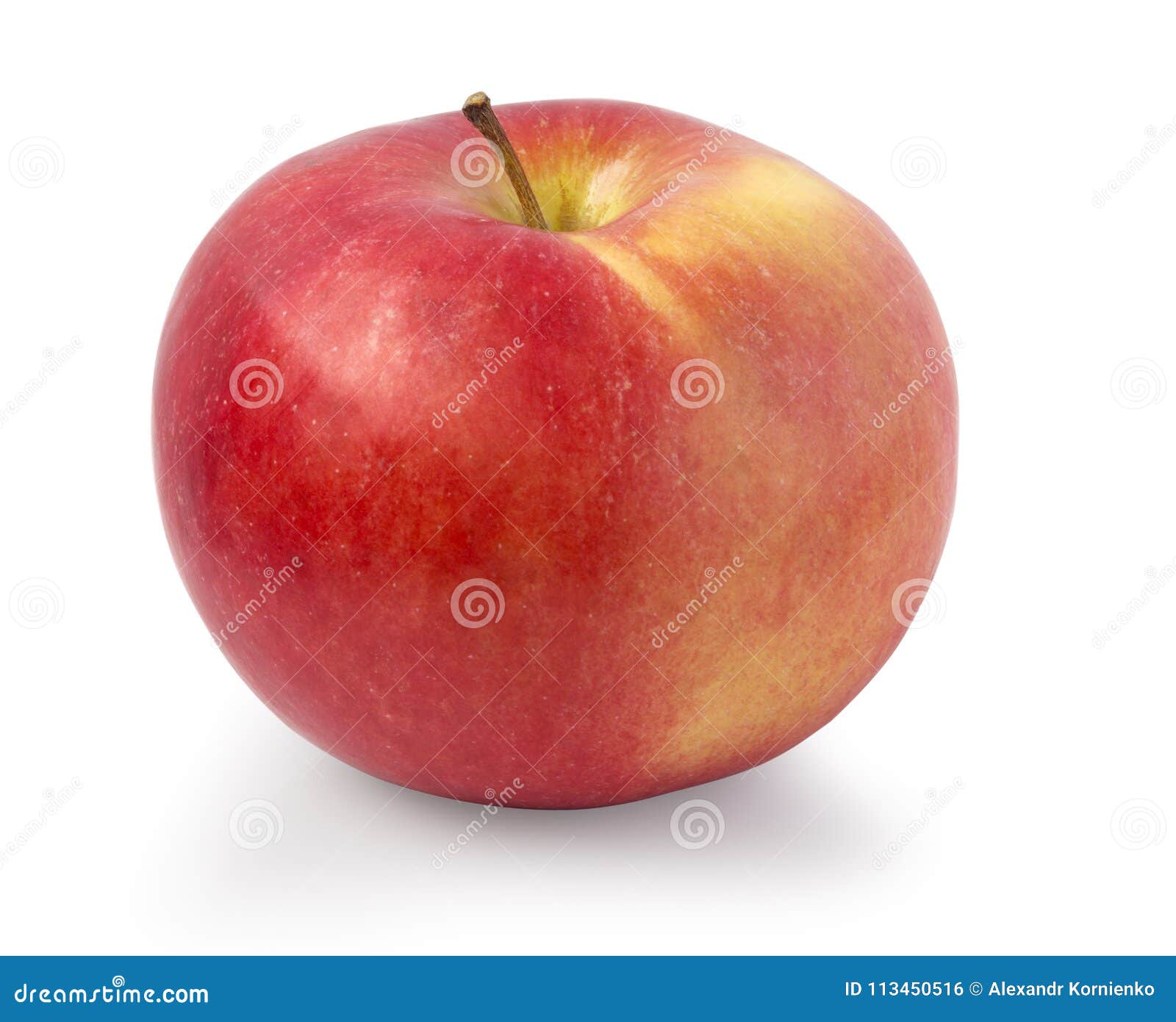 Red apple isolated stock photo. Image of apple, white - 113450516