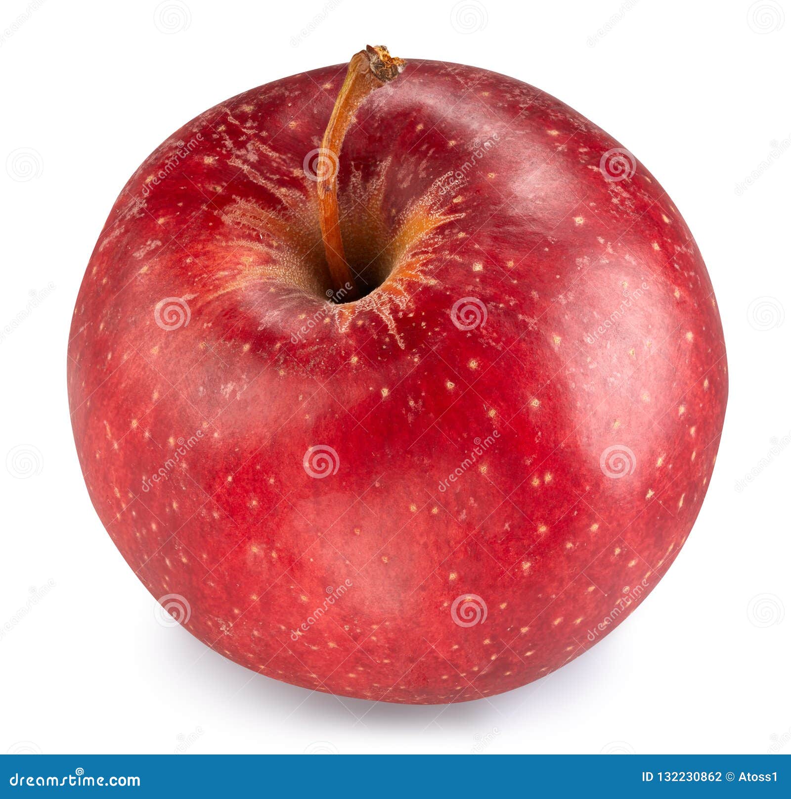 Red Apple Isolated on White Stock Photo - Image of natural, copy: 132230862