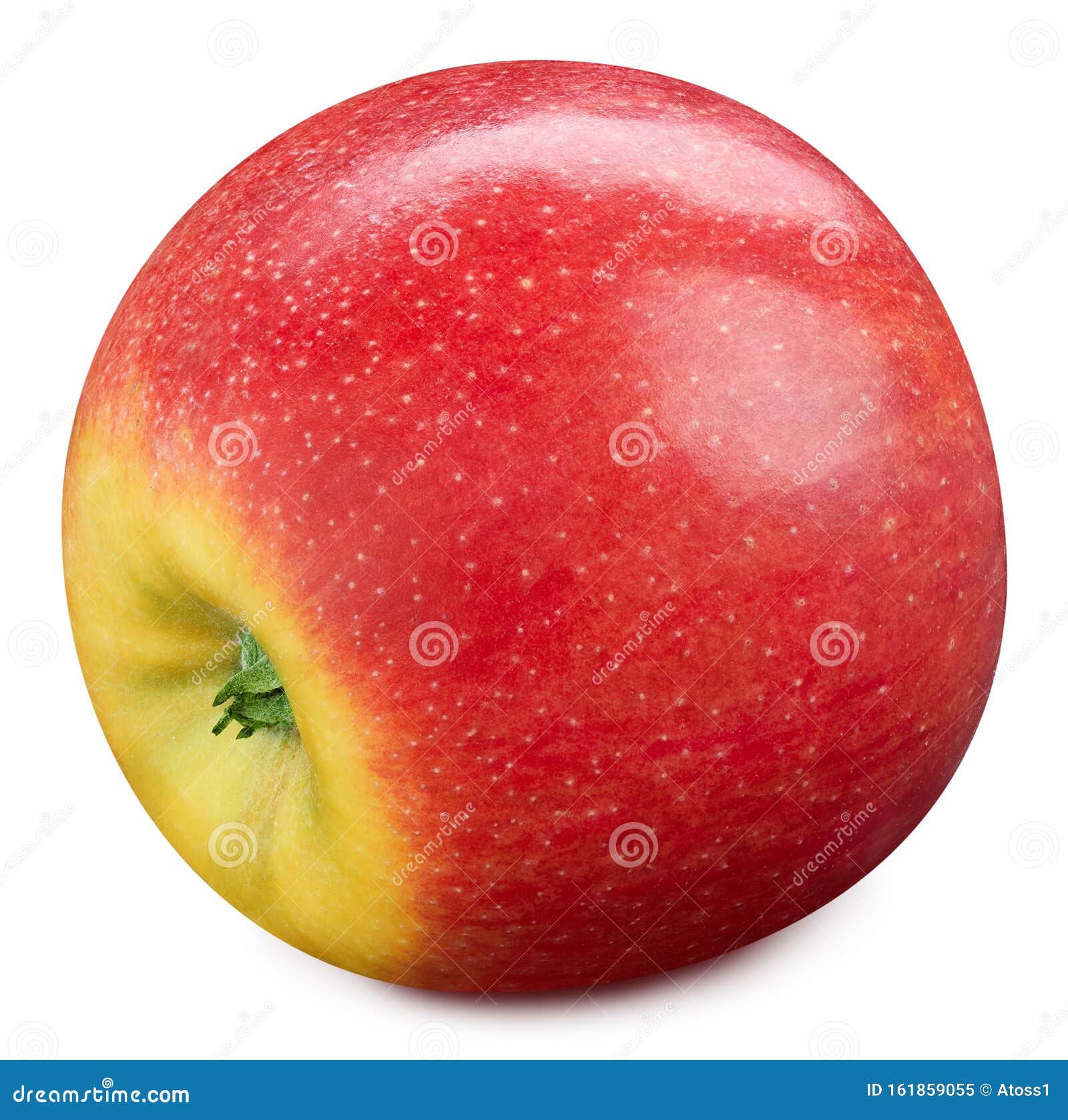 Red Apple Isolated on White Stock Image - Image of leaf, studio: 161859055
