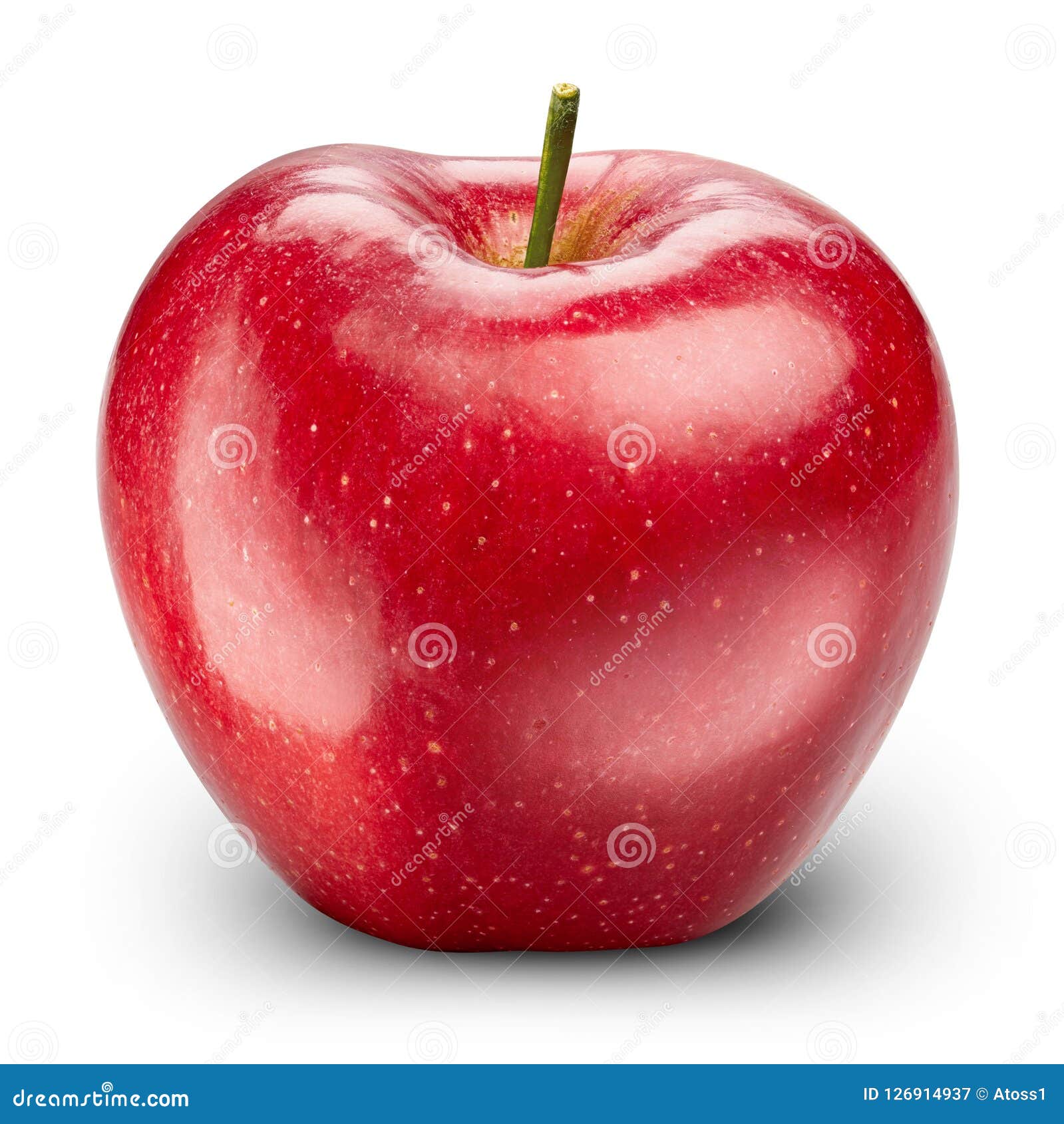 Red Apple Isolated on White Stock Image - Image of macro, drop: 126914937