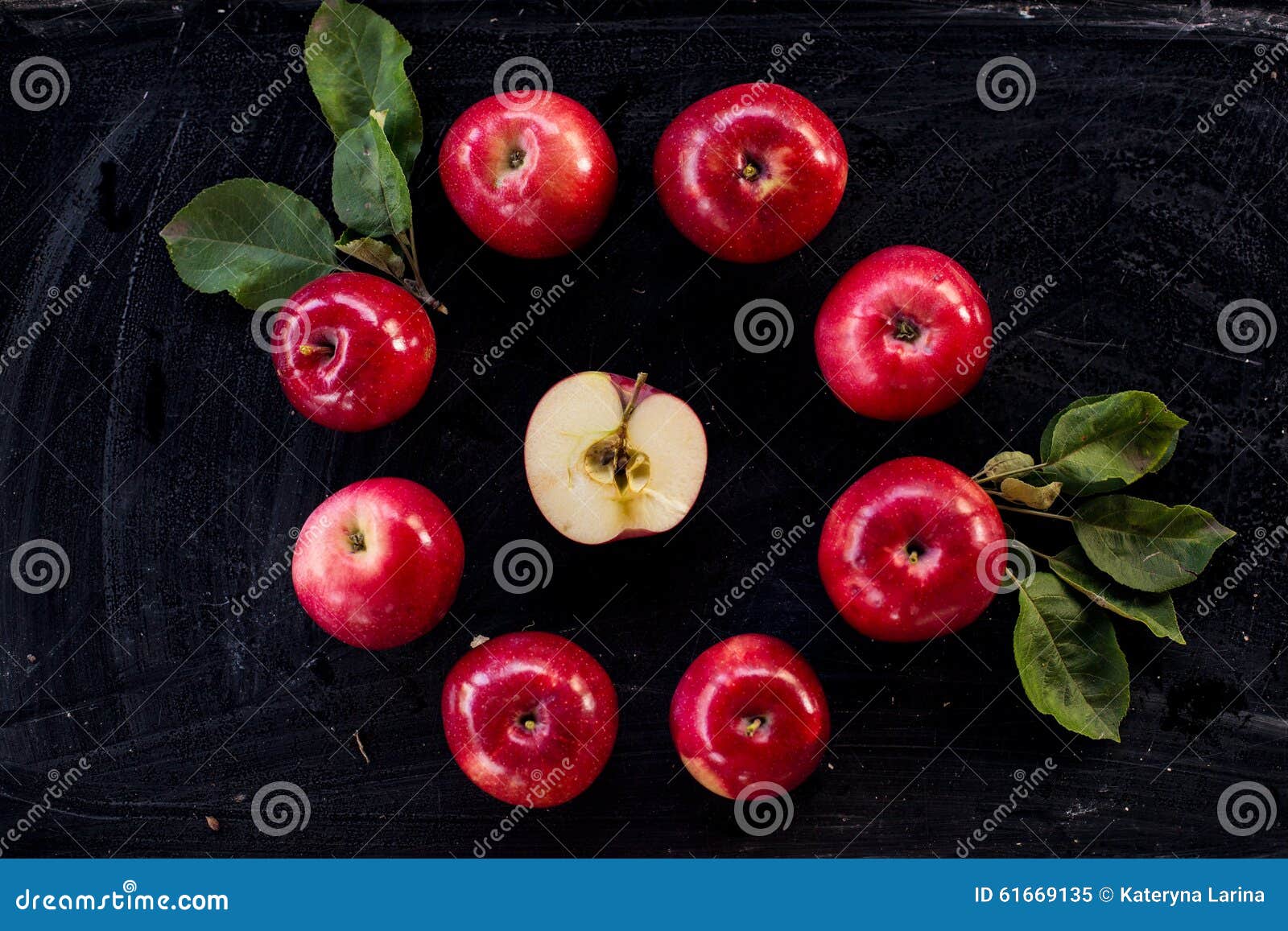 Red Apple Jam Ingredient Top View Stock Image - Image of juicy ...