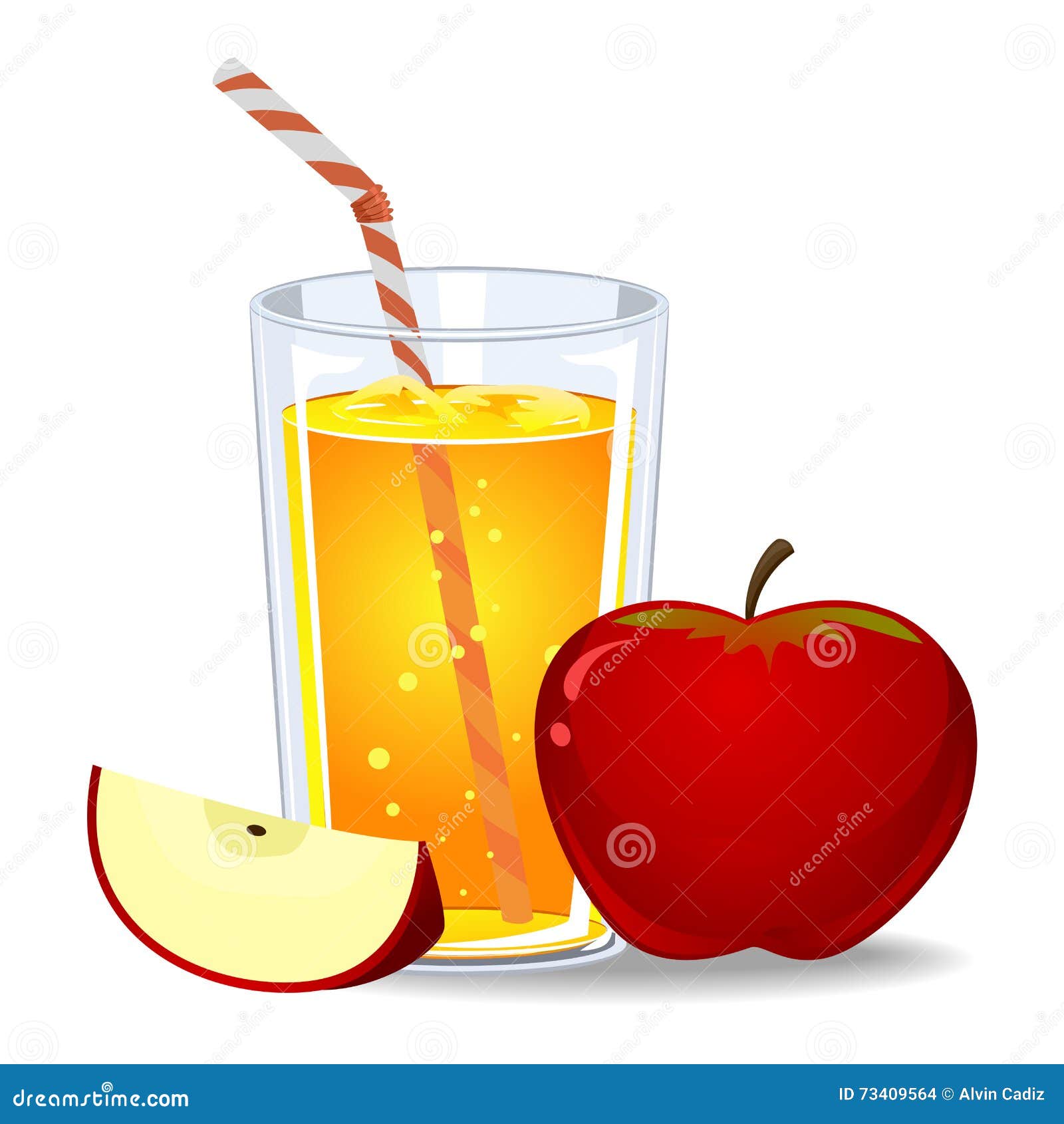 Red Apple Juice stock vector. Illustration of healthy - 73409564