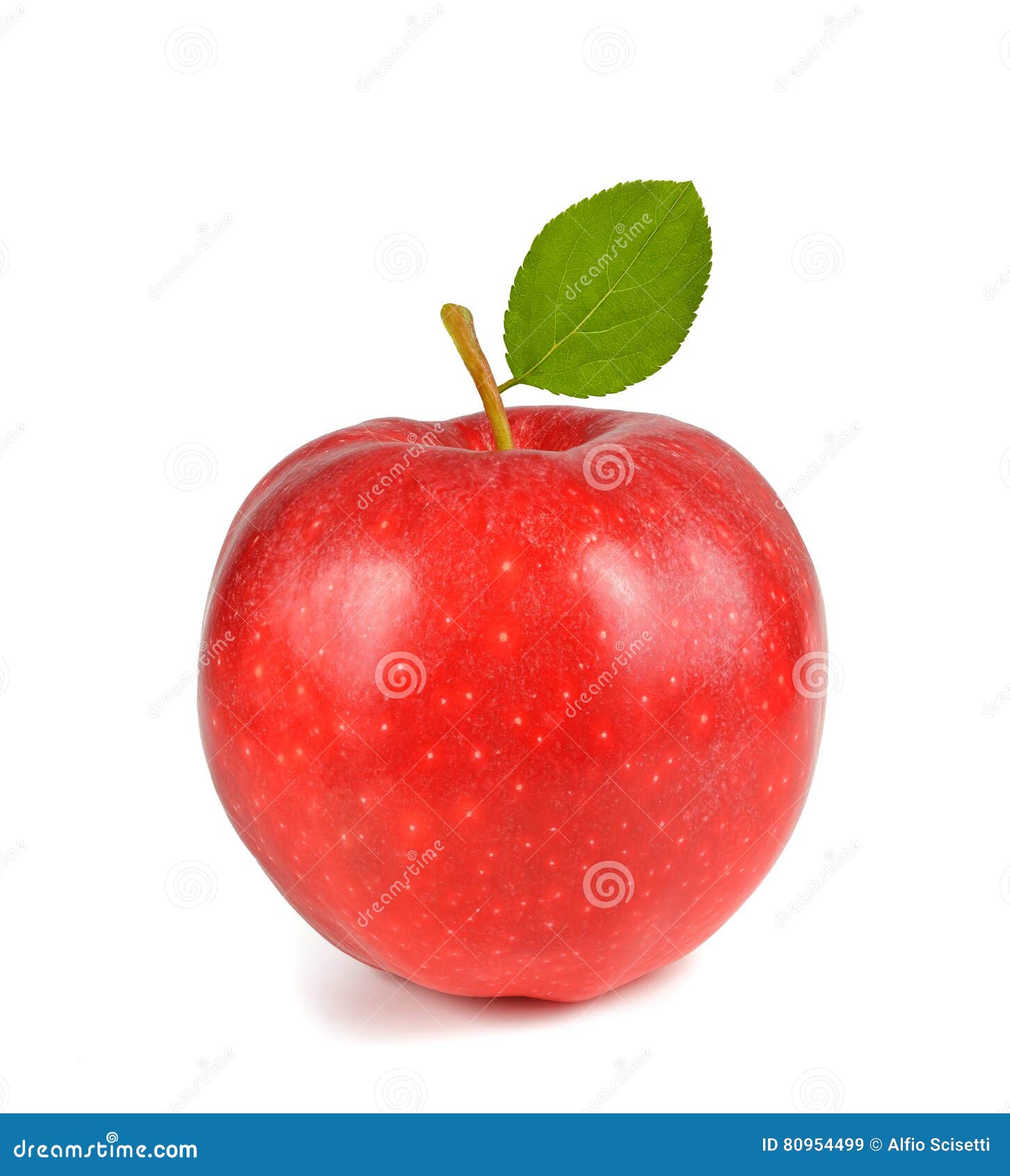 Red apple with leaf stock image. Image of background - 80954499