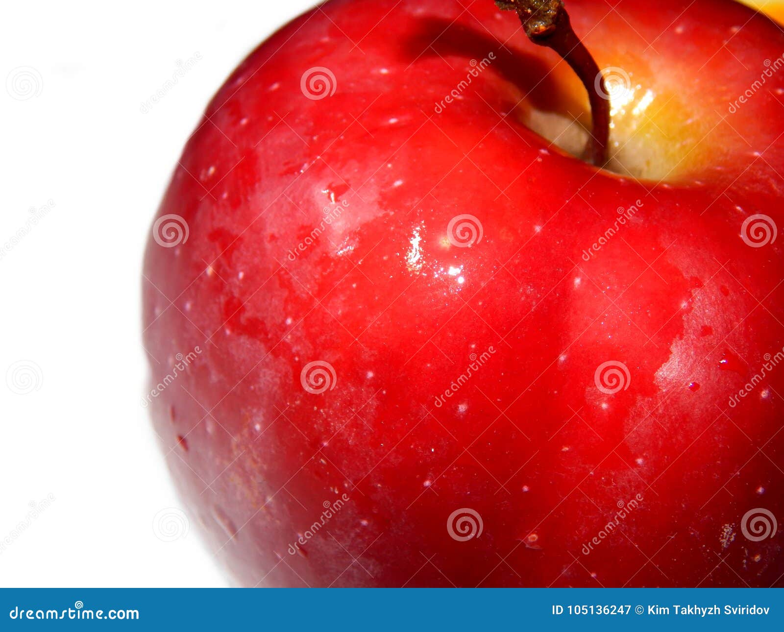 Red Apple on a Light Background Stock Image - Image of healthy, nature ...