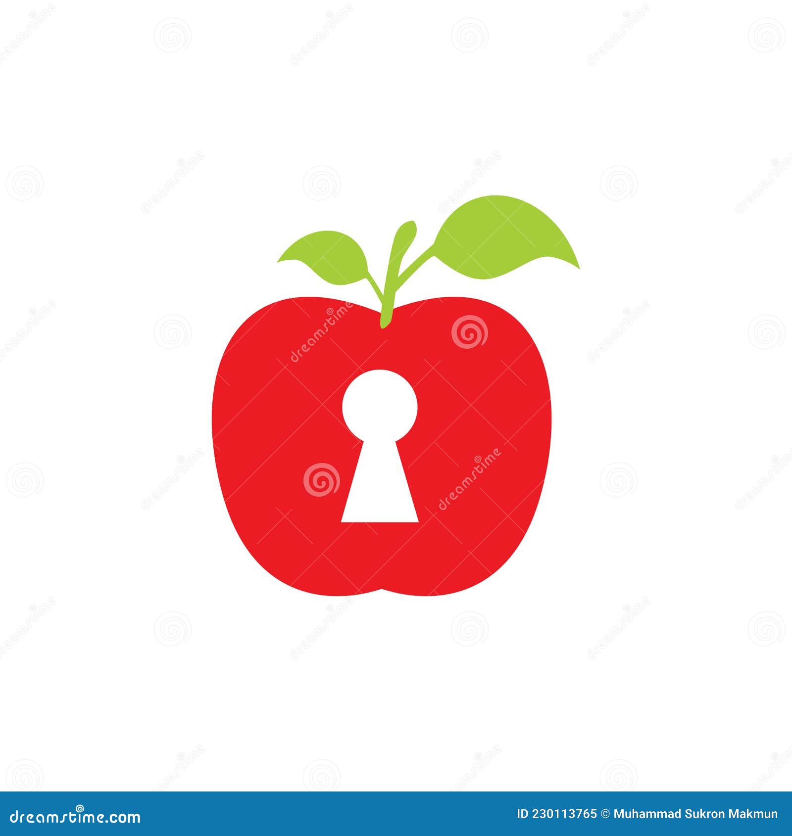 Red Apple Lock Key Logo Icon Stock Vector - Illustration of logo ...