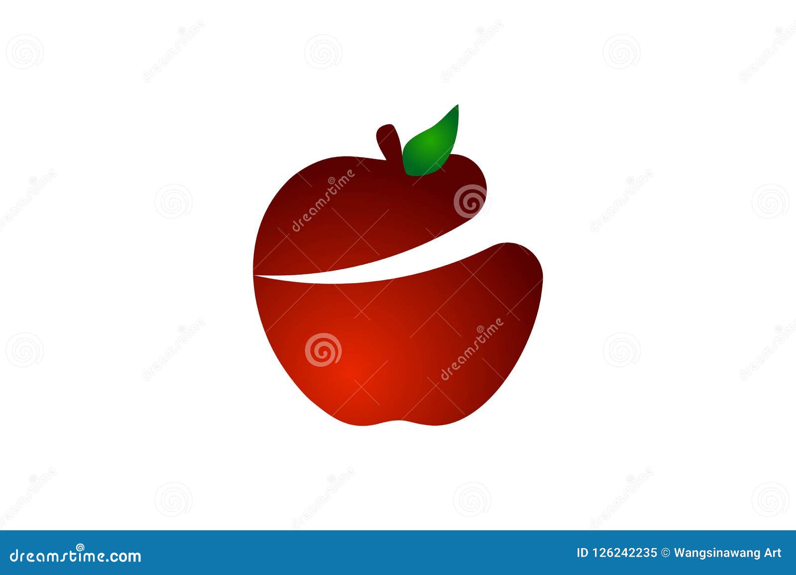 Red Apple Logo Design Inspiration. Stock Vector - Illustration of sign ...