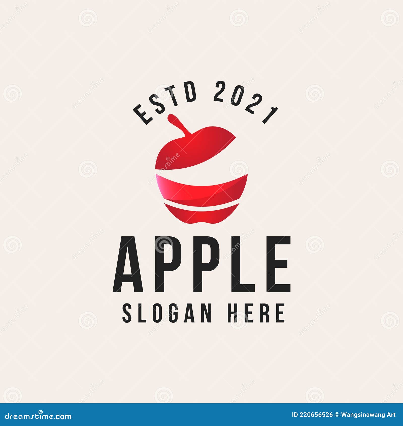 Red Apple Logo Design Vector Illustration Isolated Stock Vector ...