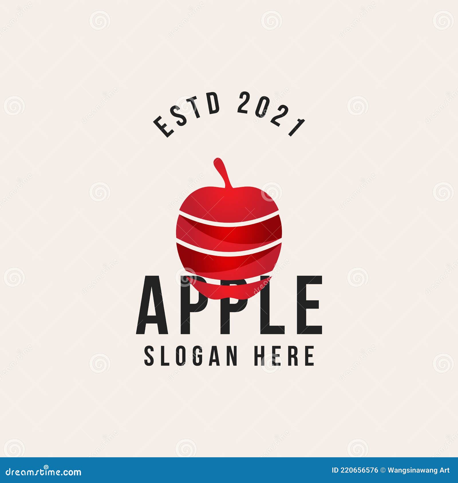 Red Apple Logo Design Vector Illustration Isolated Stock Vector ...