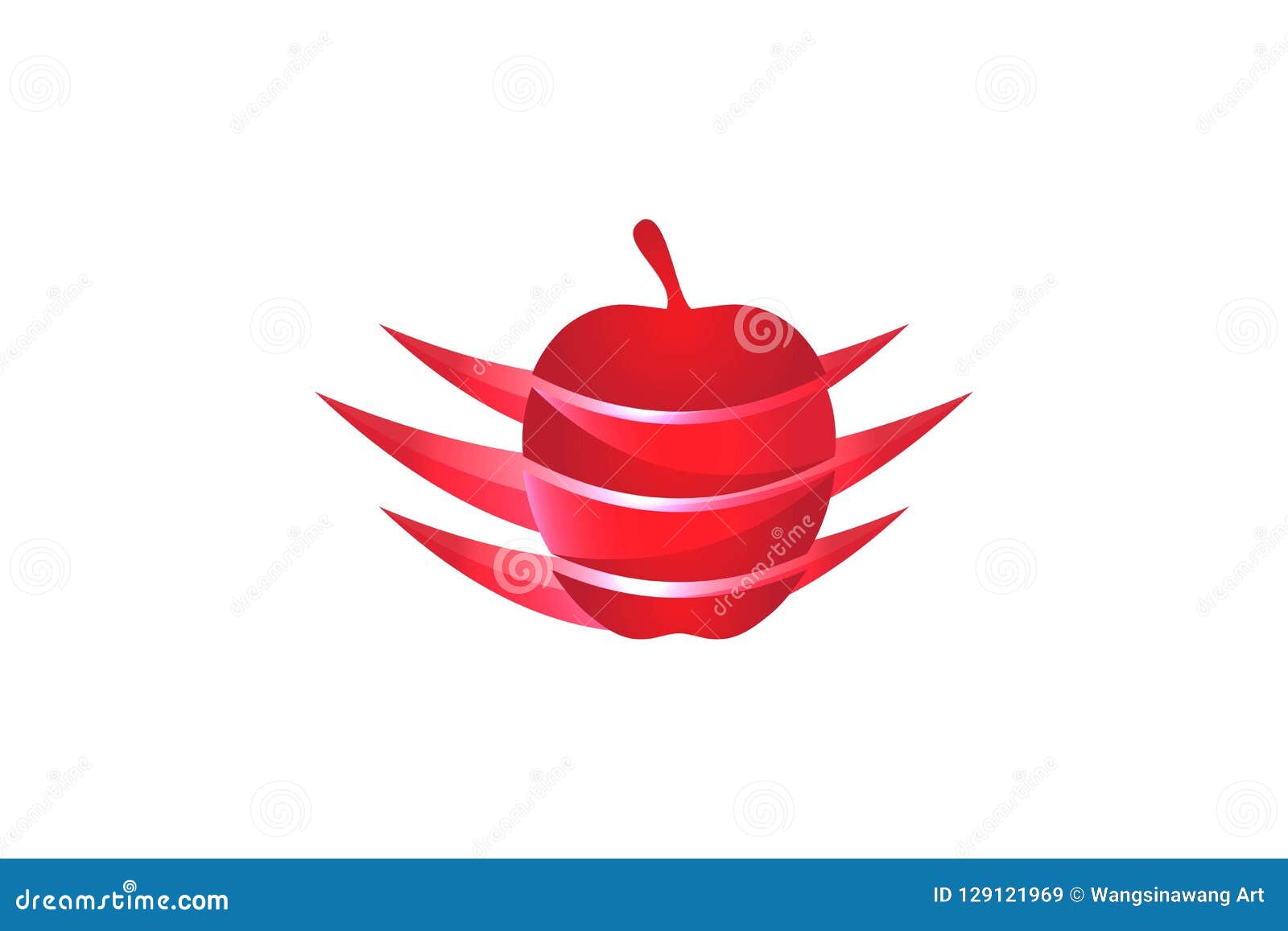 Red Apple Logo Designs Inspiration Isolated on White Background. Stock ...