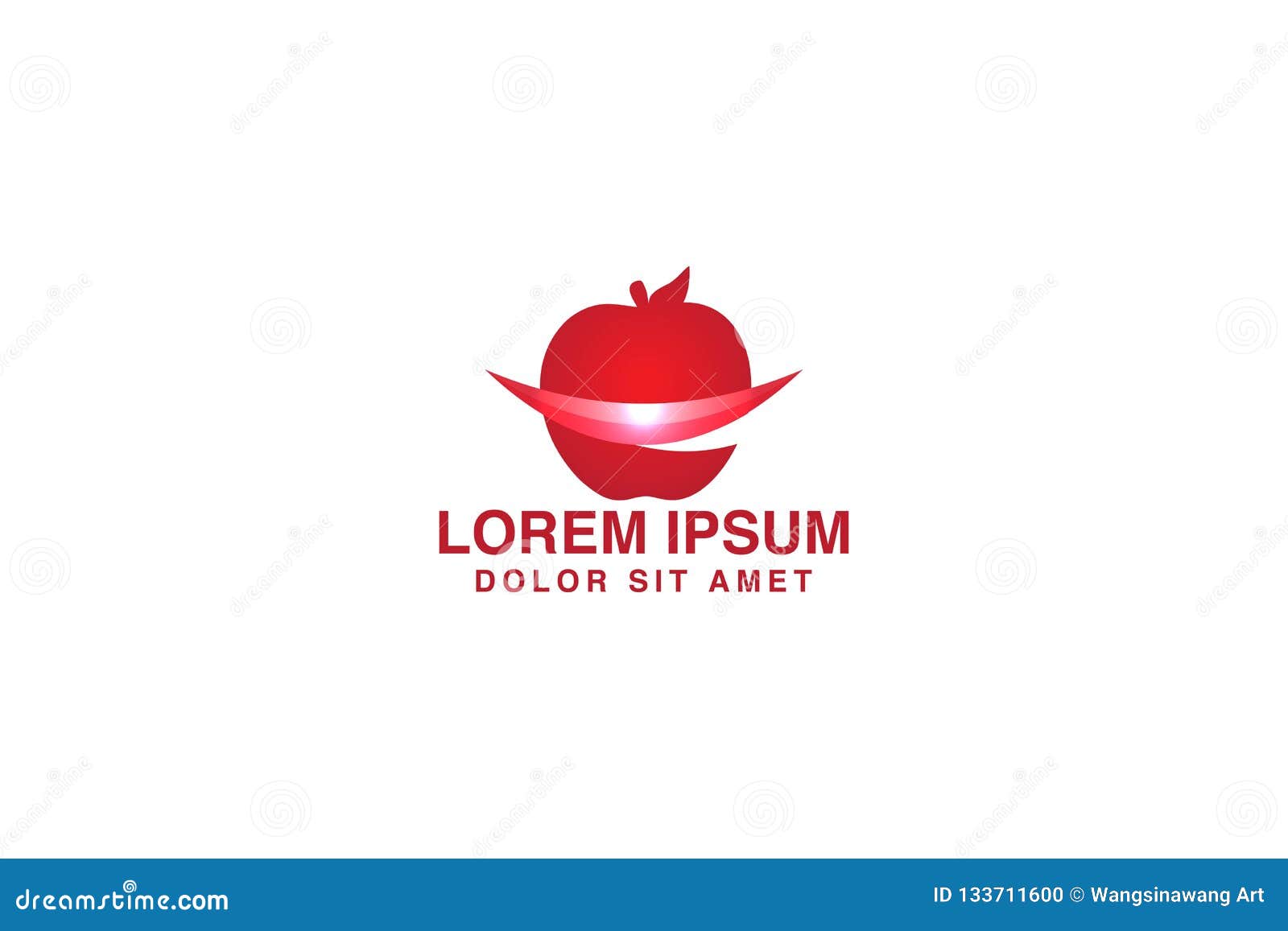 Red Apple Logo Designs Inspiration Isolated on White Background. Stock ...