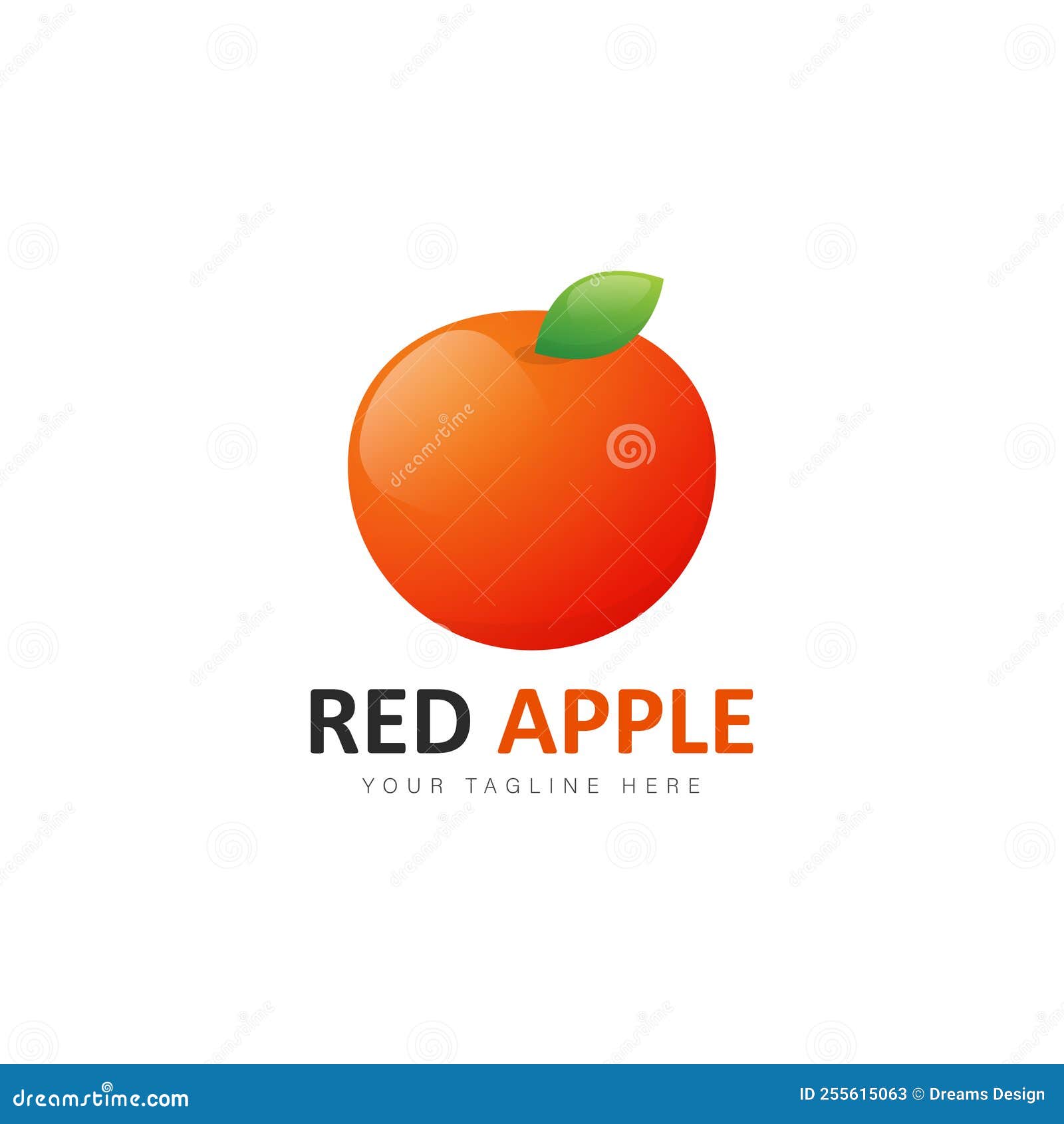 Red Apple Logo Gradient Design Illustration Stock Vector - Illustration ...