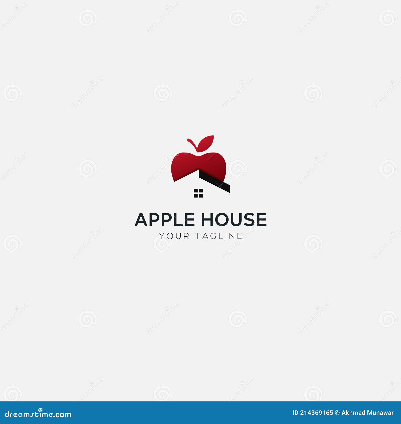 Red Apple Logo and Home Logo Vector Stock Vector - Illustration of icon ...