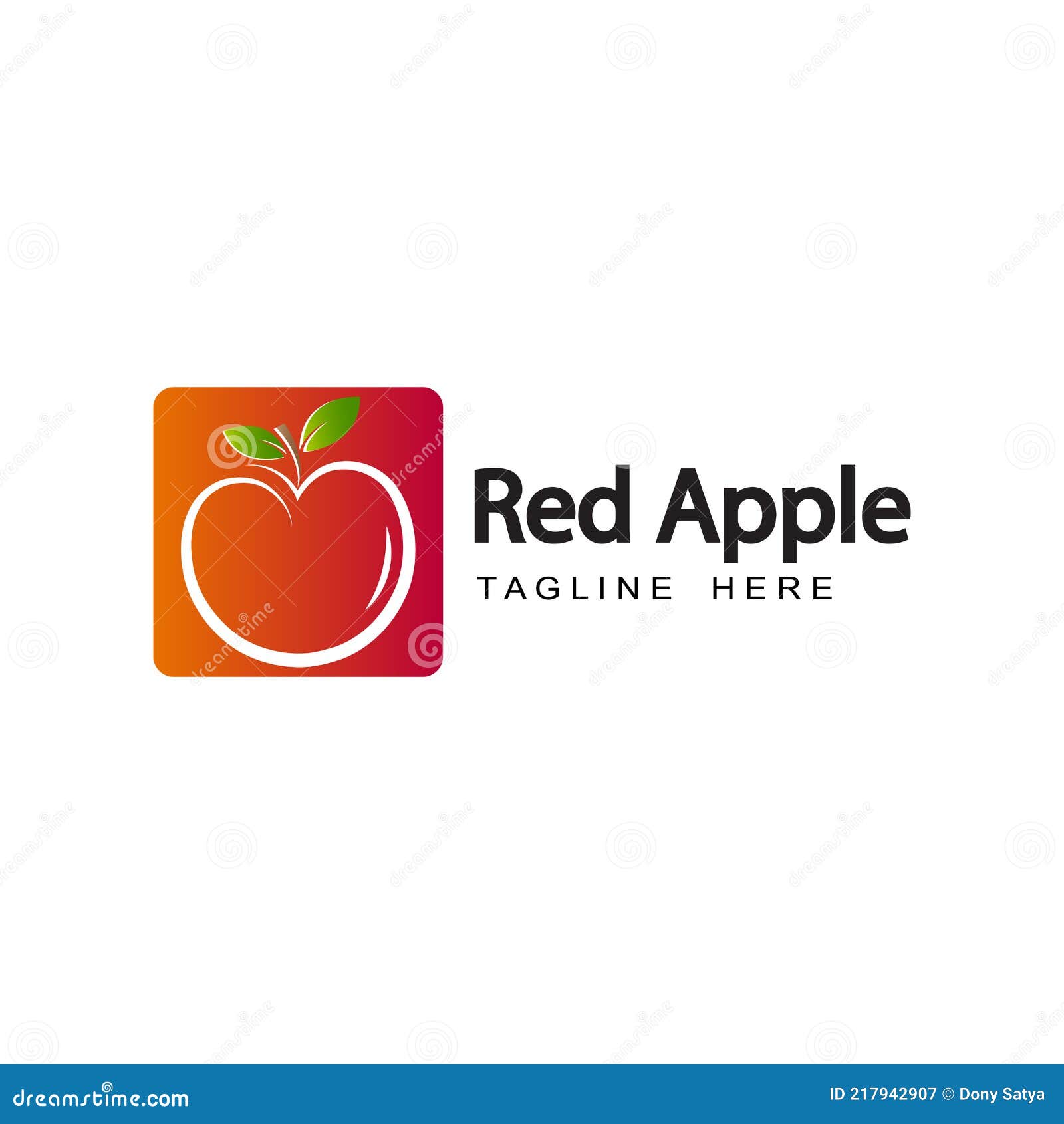 Red Apple Logo Template Design Vector Stock Vector - Illustration of ...