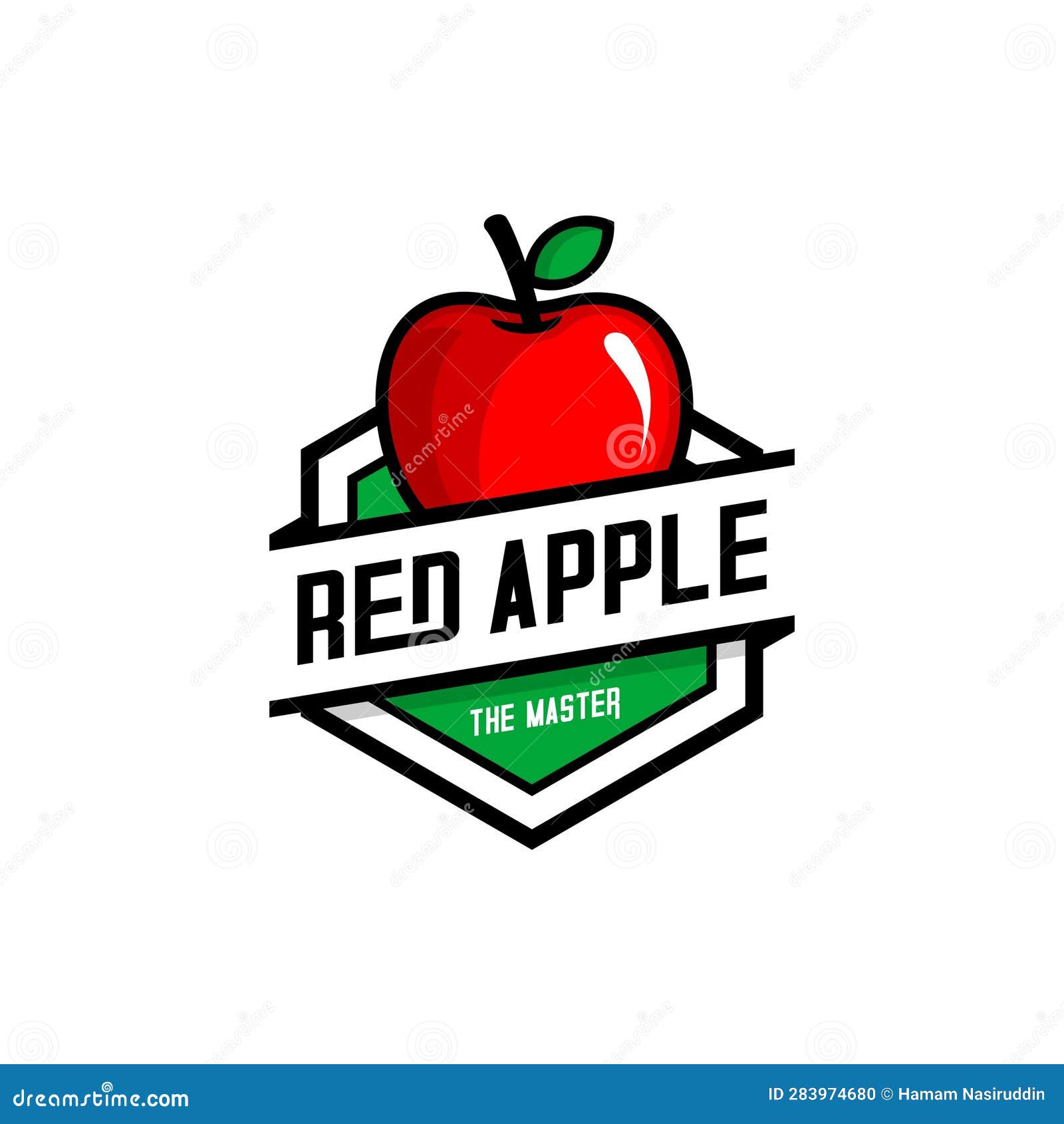 Red apple logo stock vector. Illustration of logo, juicy - 283974680