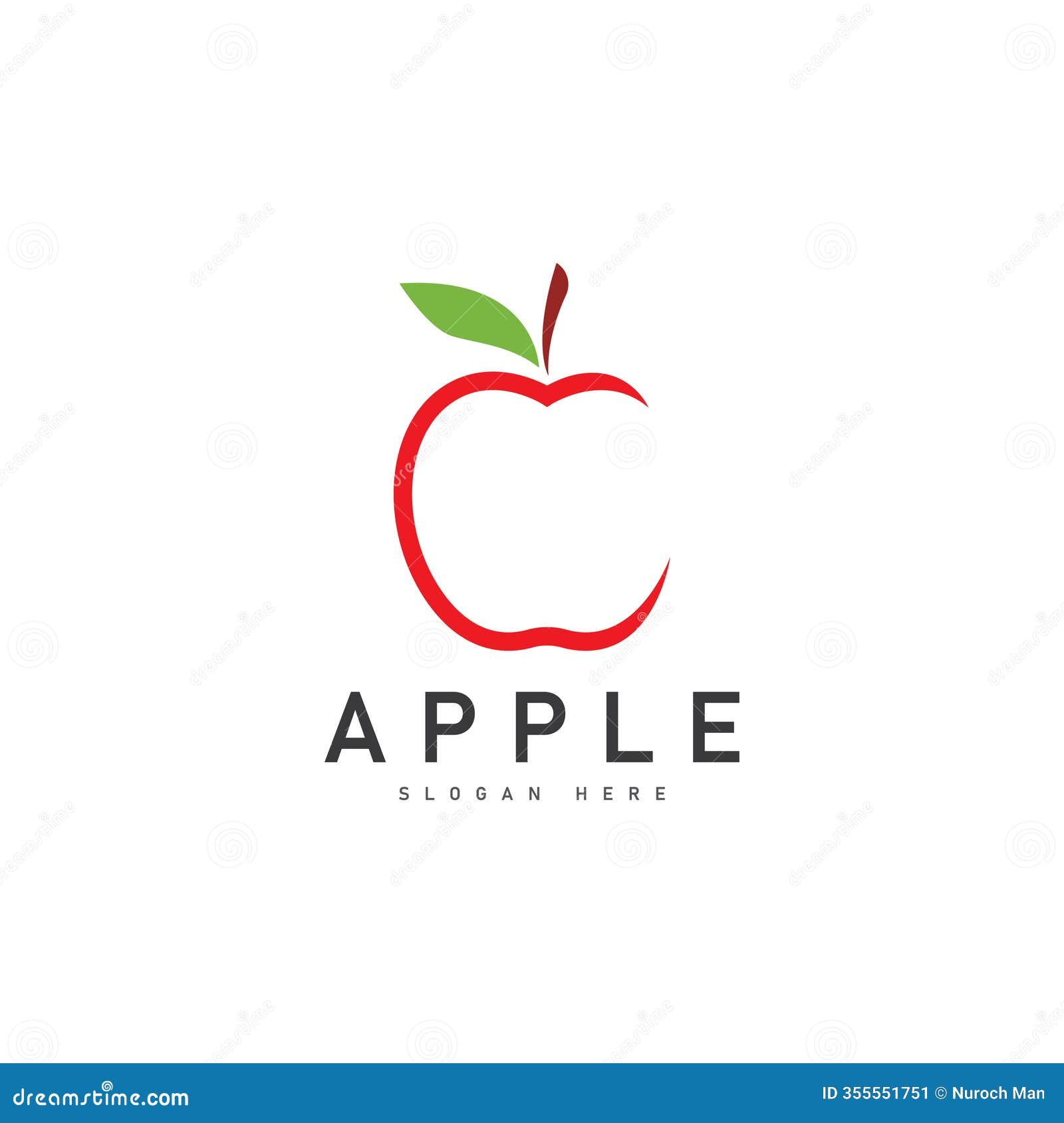 Red Apple Logo Vector Fruit Healthy Logo Design Icon Stock Illustration ...
