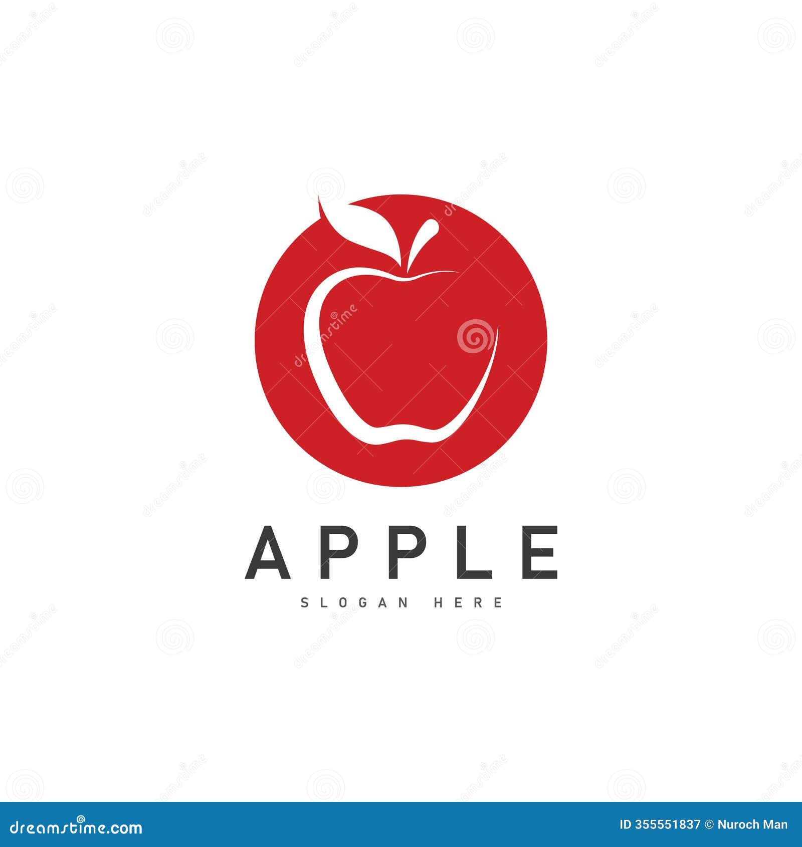 Red Apple Logo Vector Fruit Healthy Logo Design Icon Stock Illustration ...