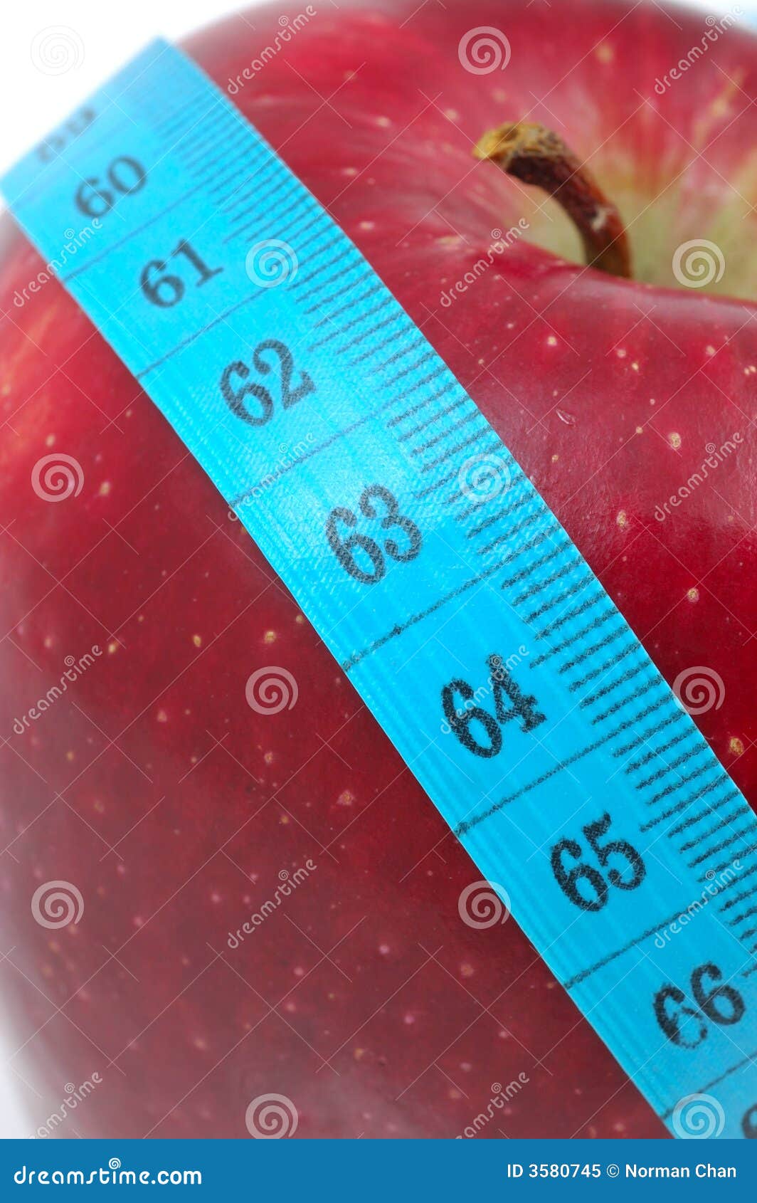 Red Apple with Measuring Tape Stock Image - Image of fresh, delicious ...