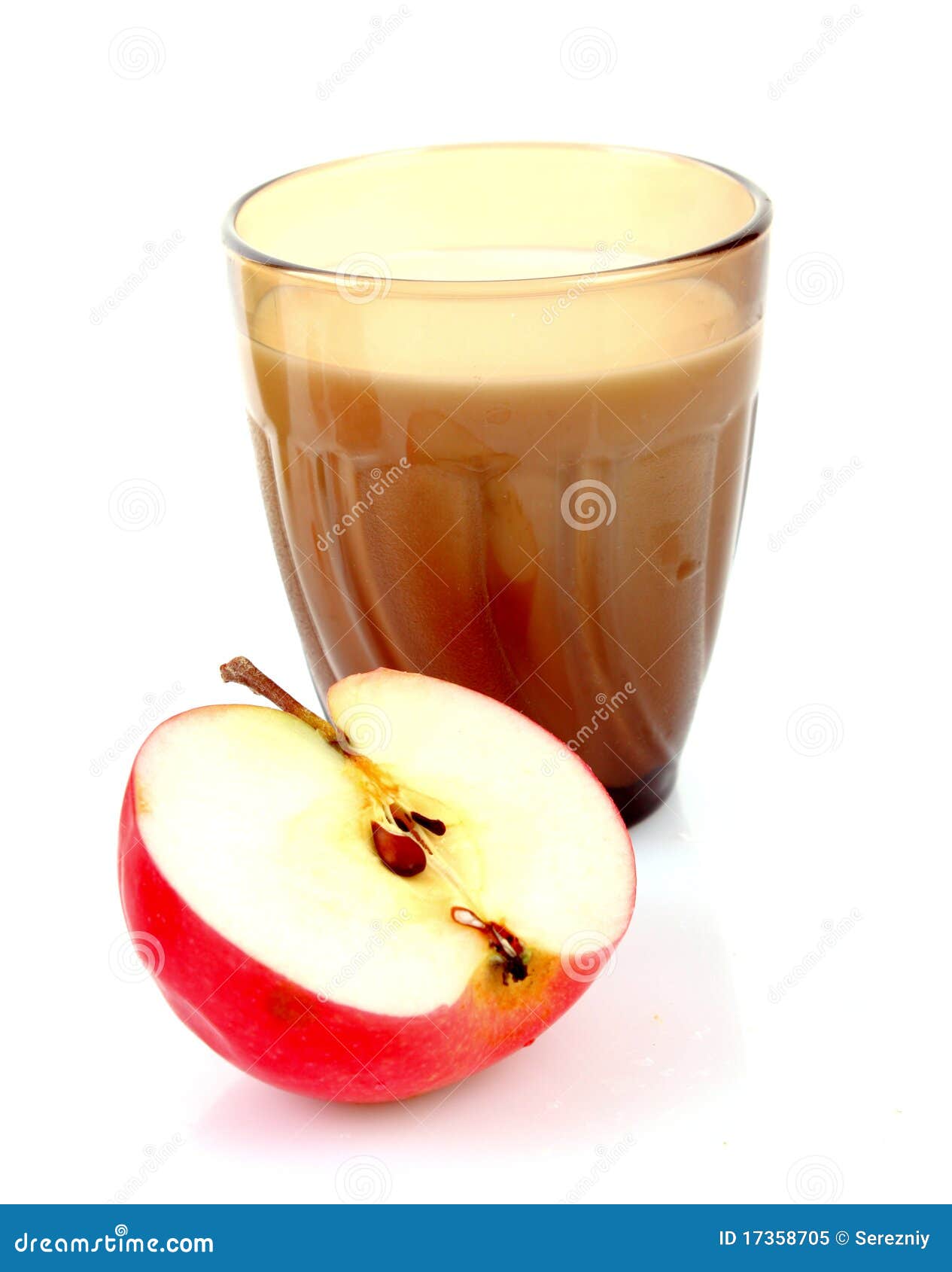 Red Apple and Milk Isolated Stock Image - Image of fresh, isolated ...