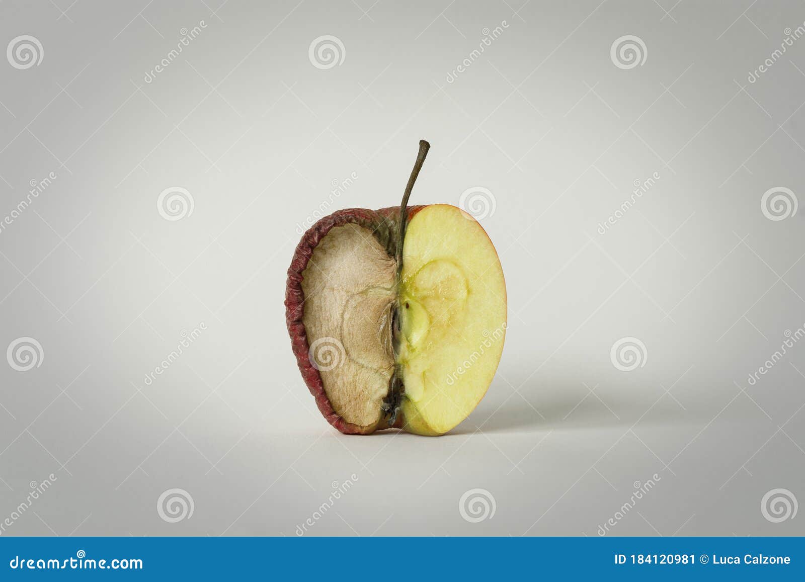 The Rotten Apple That Being Bite Isolated On White Background. Royalty ... The Rotten Apple That Being Bite Isolated On White Background. Royalty ...