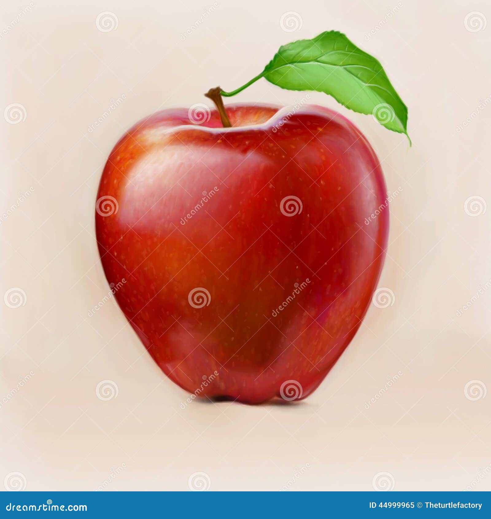 Red Apple Painting stock illustration. Illustration of food - 44999965
