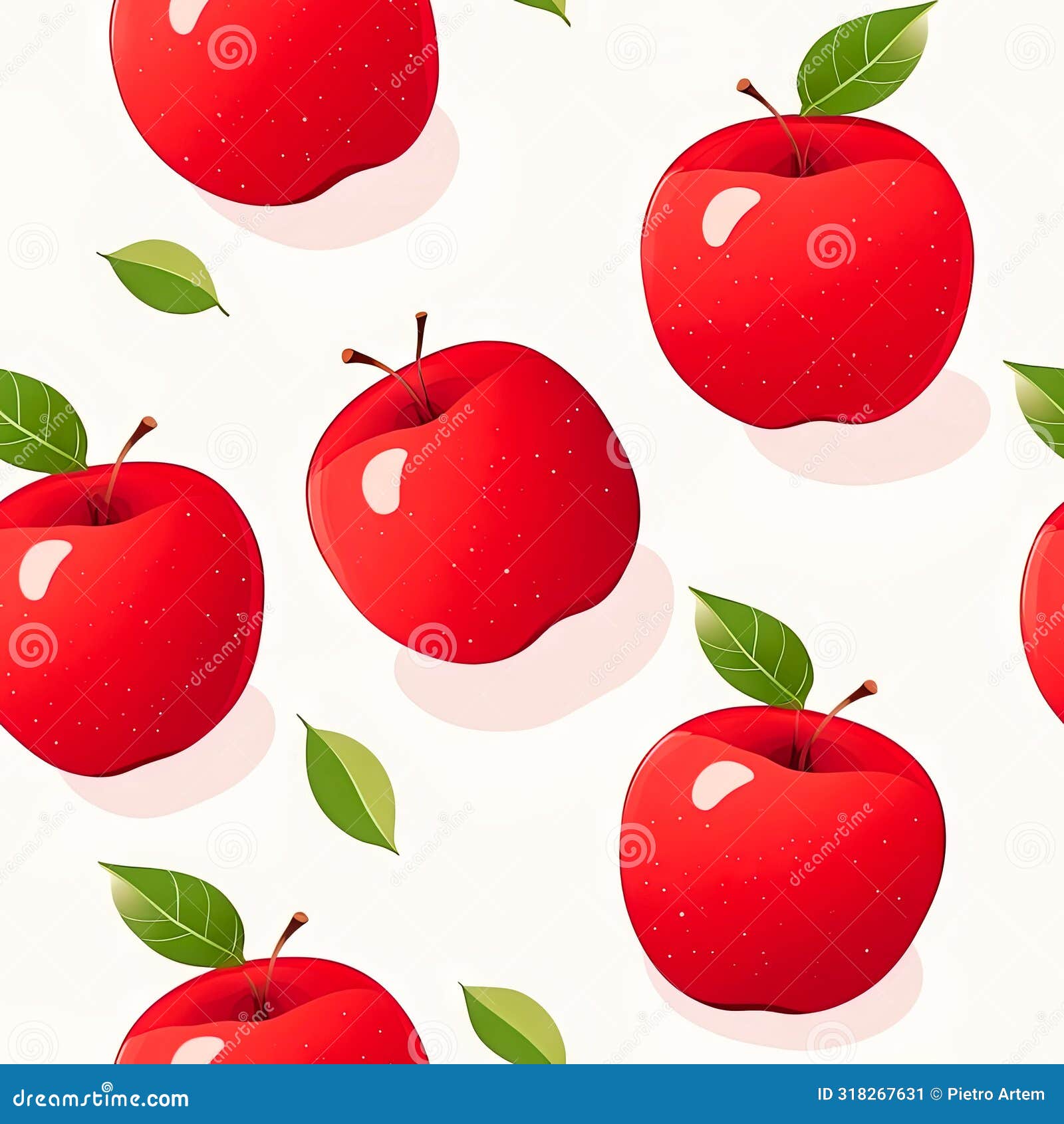 Red Apple Pattern Banner Wallpaper Simple Background Stock Image ...