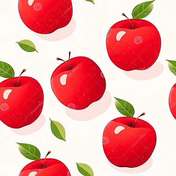 Red Apple Pattern Banner Wallpaper Simple Background Stock Image ...