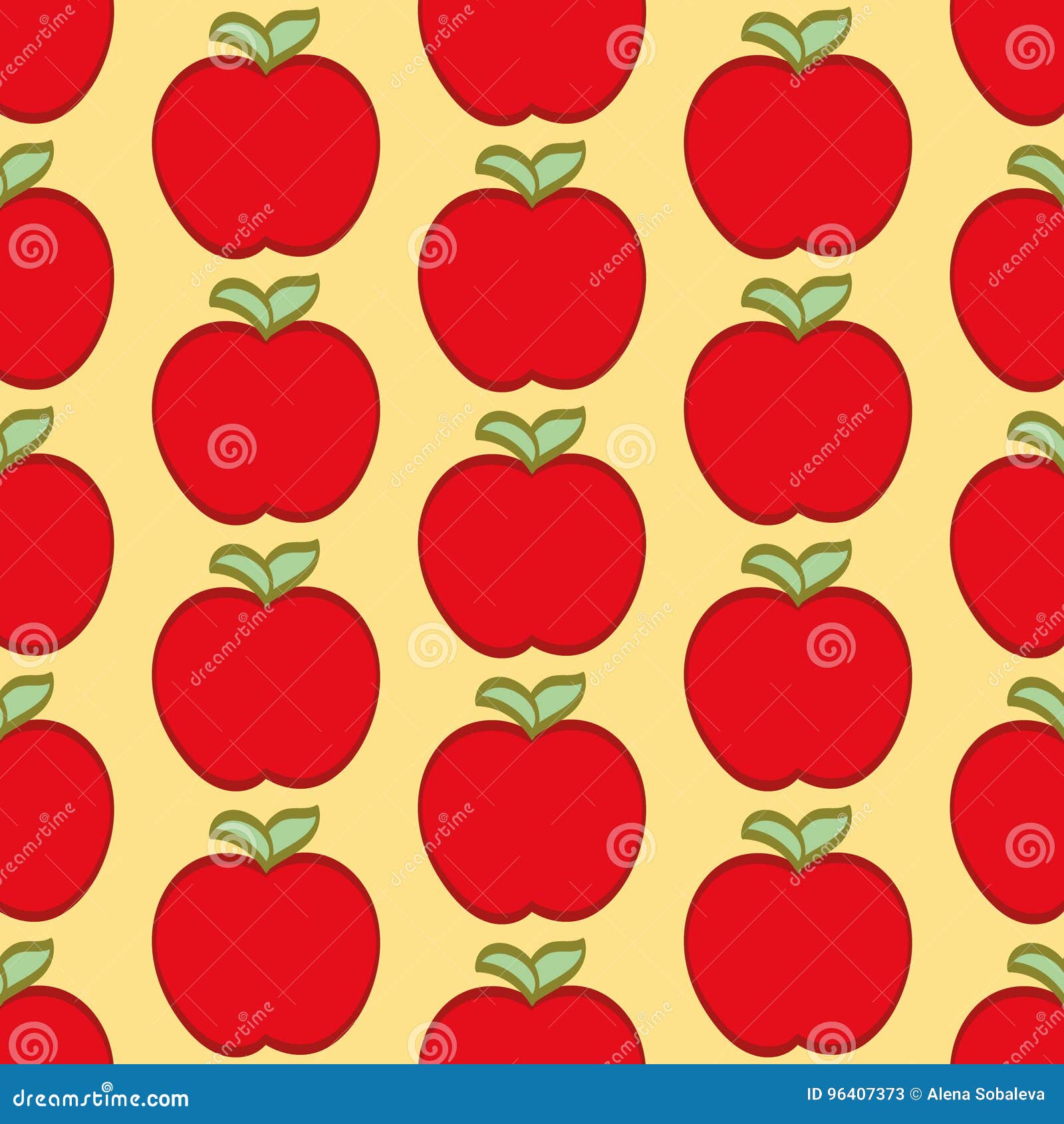 Red Apple Pattern stock illustration. Illustration of apple - 96407373