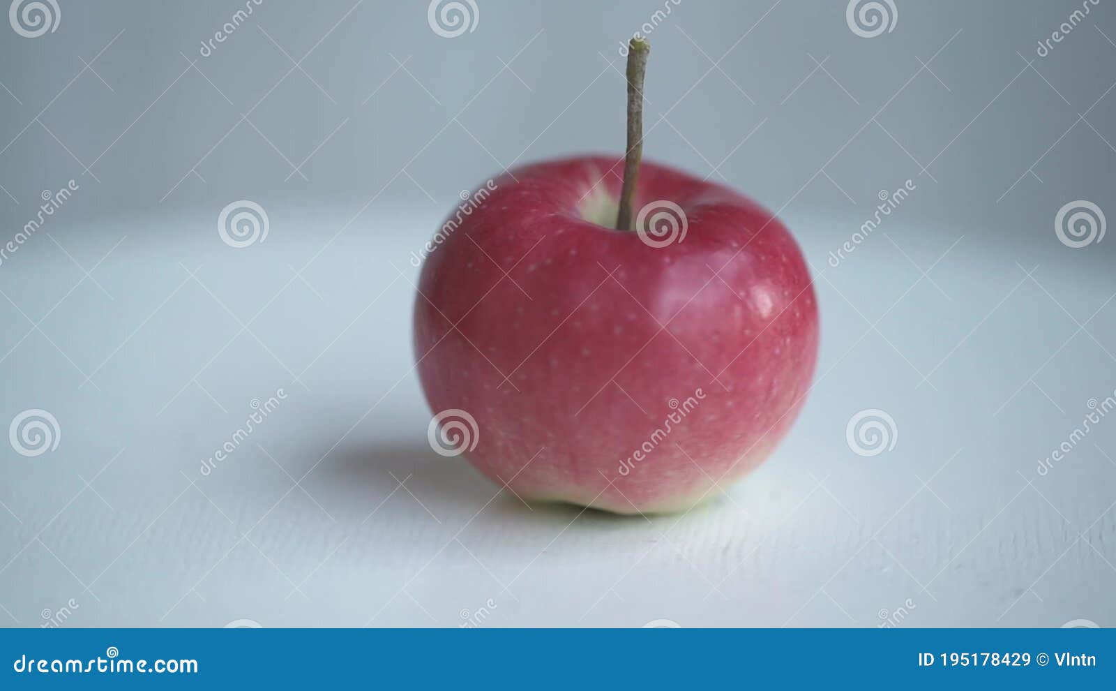 Red Apple Rotate on White Table. Stock Video - Video of rotate, healthy ...