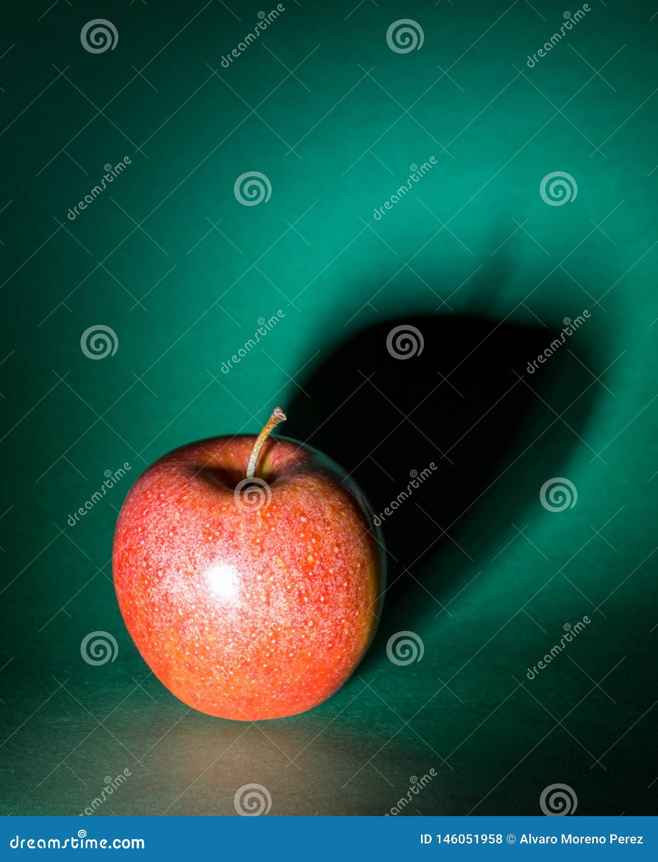 Red apple with shadow stock photo. Image of closeup - 146051958