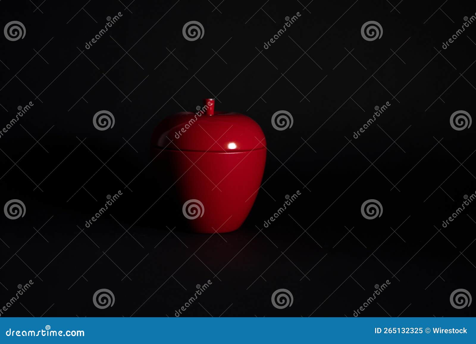 Red, Apple-shaped Candle Isolated on Black Stock Image - Image of gift ...