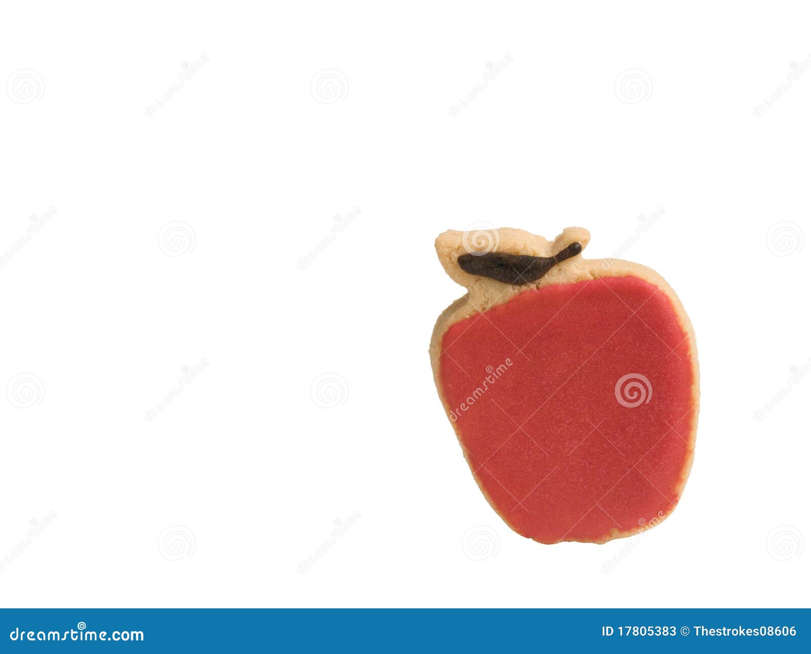 Red Apple Shaped Cookie stock image. Image of leaf, stem - 17805383