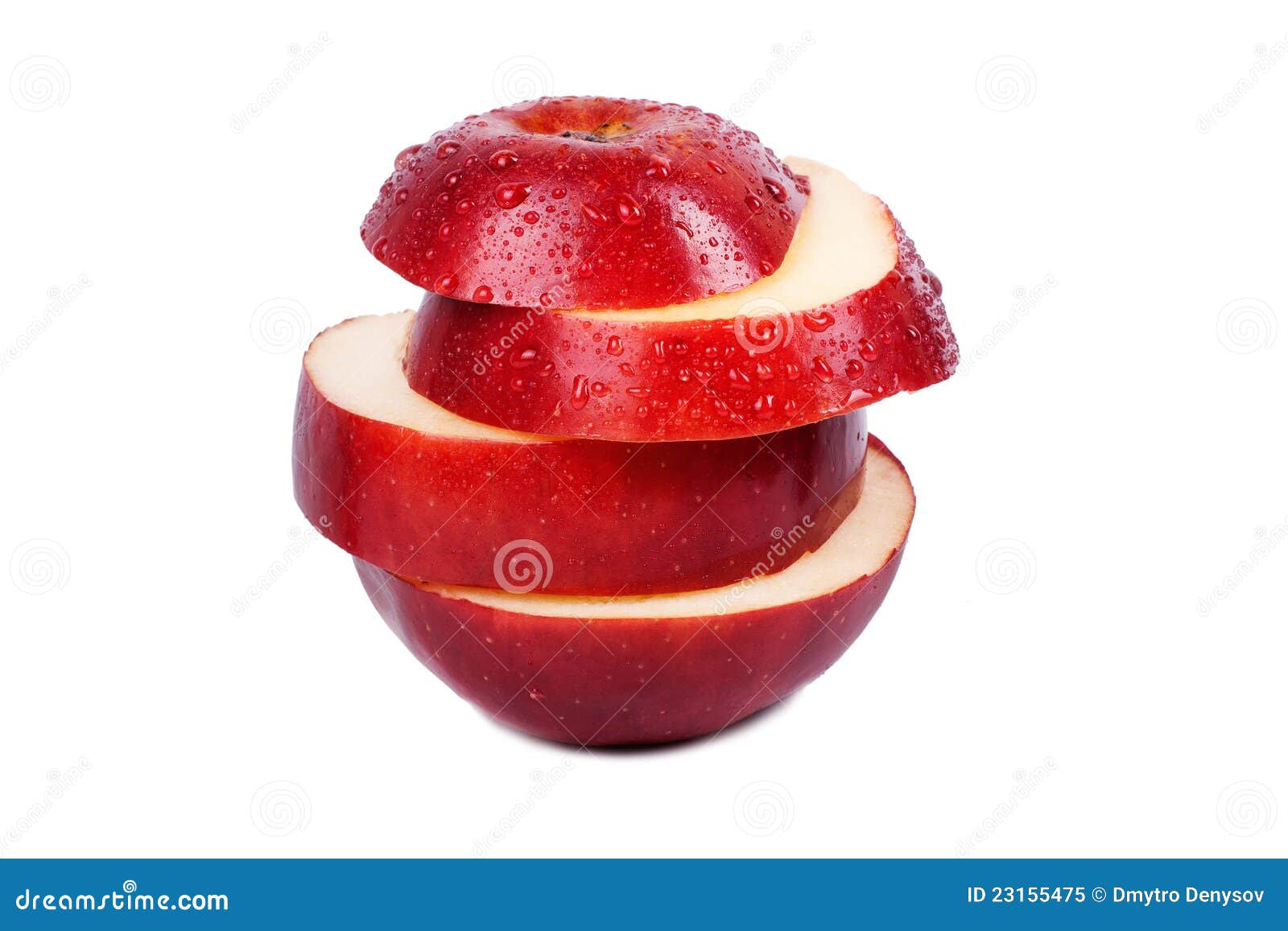 Red apple sliced stock image. Image of apple, healthy - 23155475