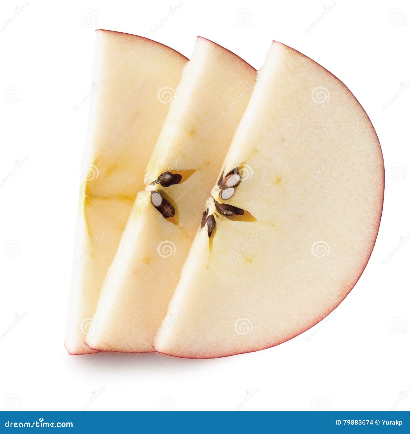 Red Apple Slices Isolated On The White Background Stock Photo - Image ...