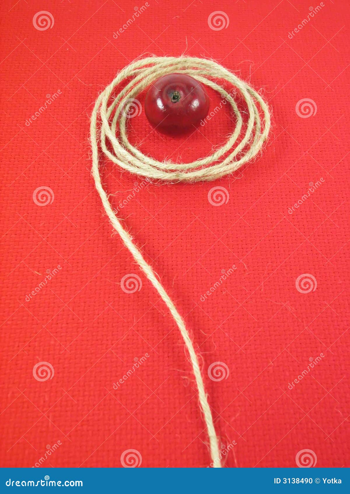 Red apple and string stock photo. Image of summer, frame - 3138490