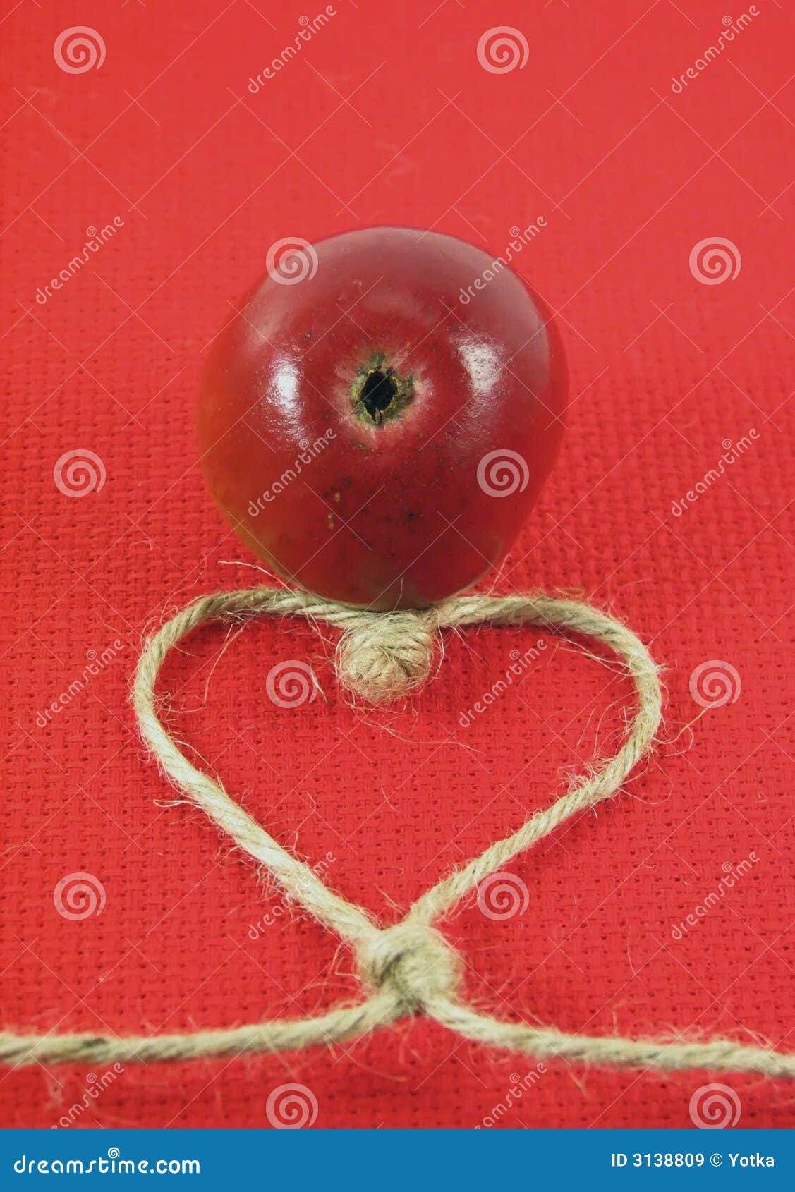 Red Apple and String in Form O Stock Image - Image of composite, cord ...