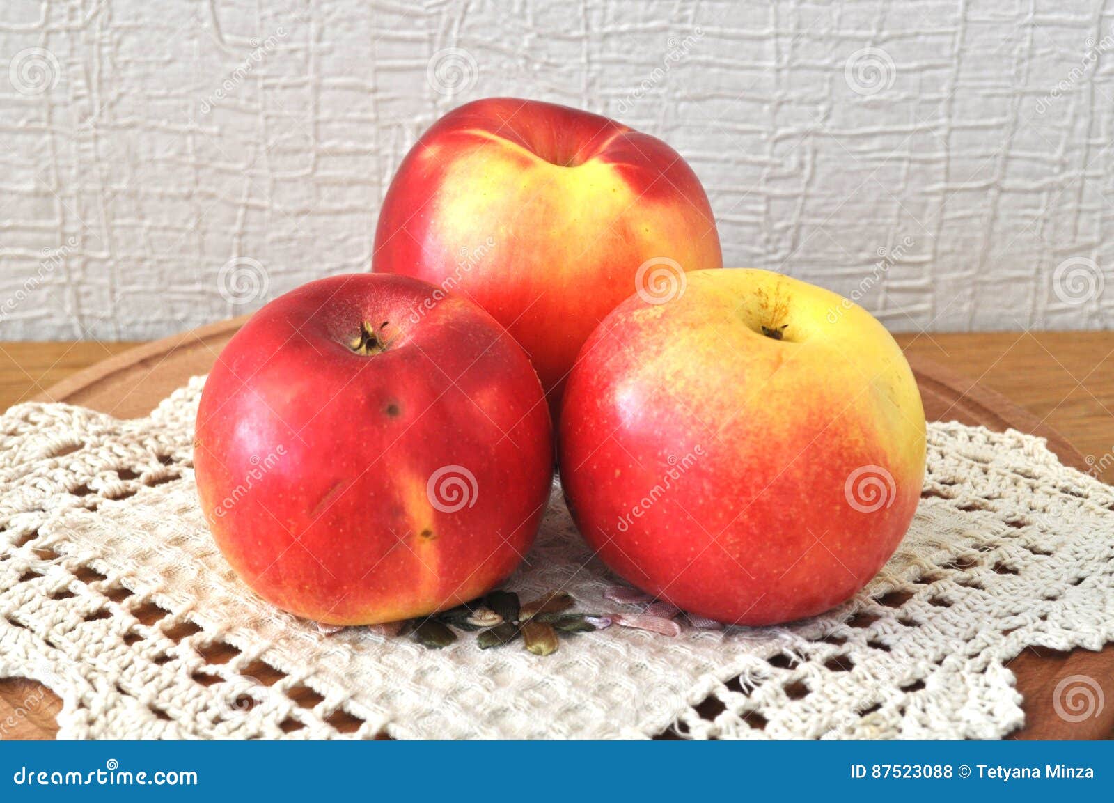 Red apple on the table. stock photo. Image of collection - 87523088