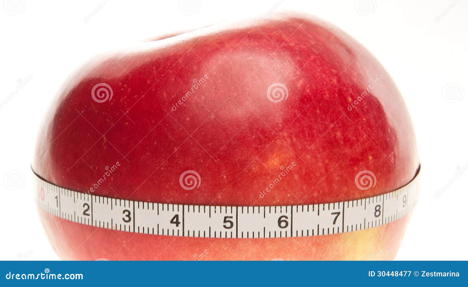 Red Apple with Tape Measure Stock Image - Image of ripe, healthy: 30448477