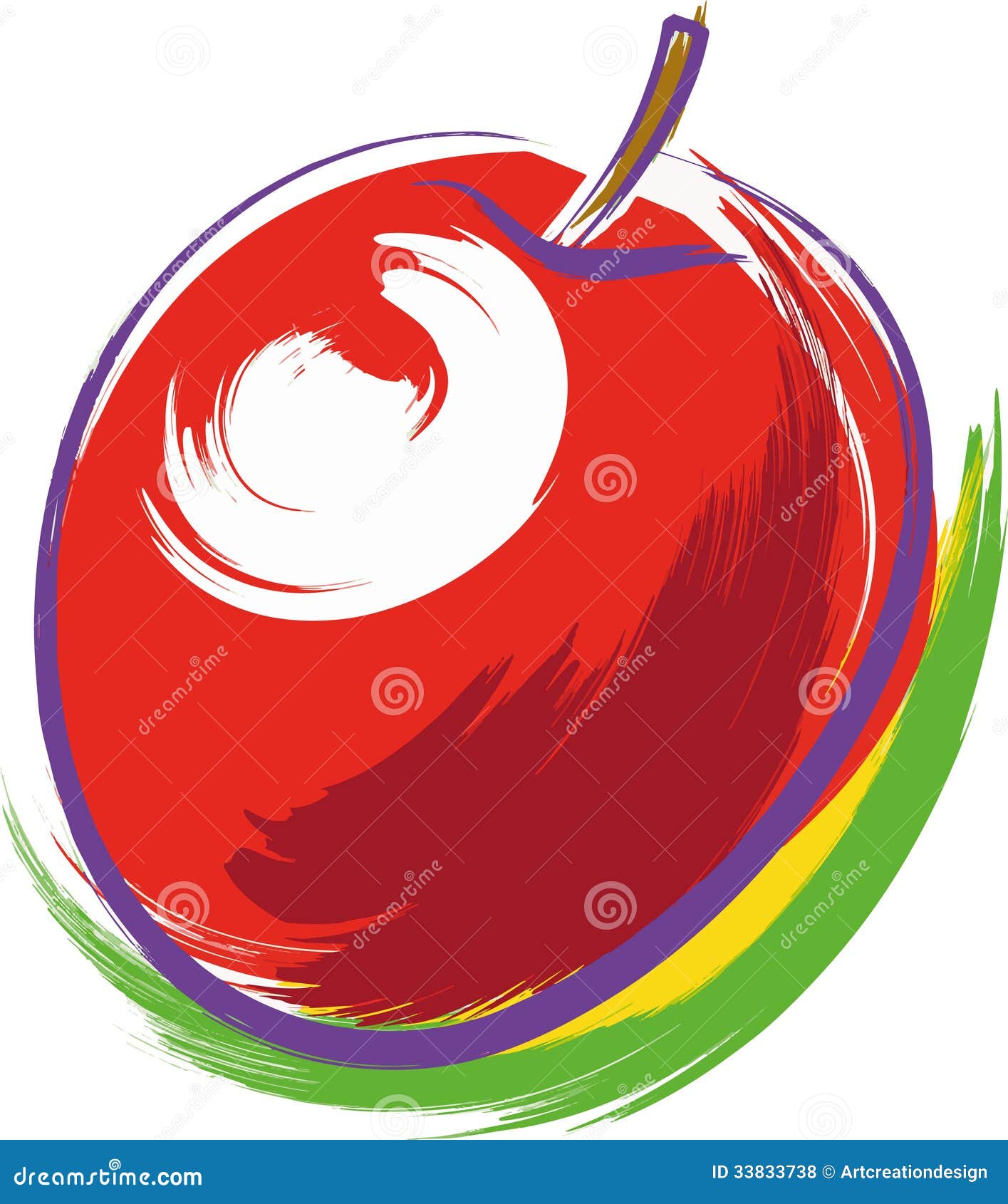 Red Apple stock vector. Illustration of appel, abstract - 33833738